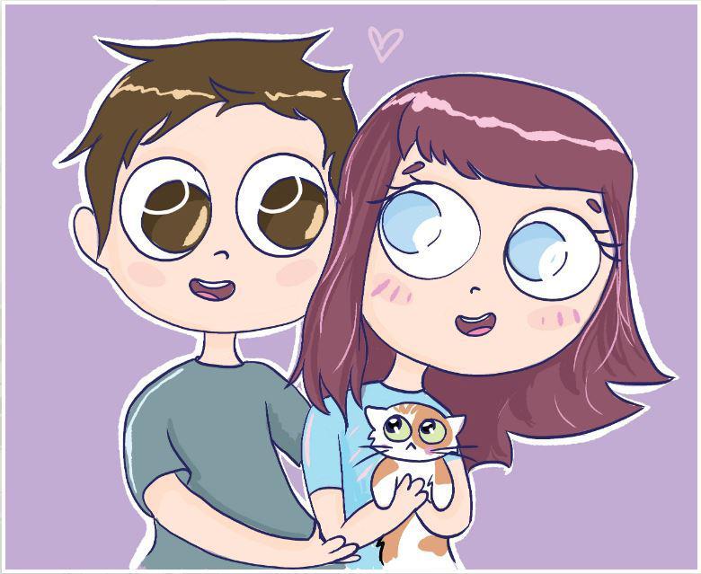 I draw people and their pets as cartoons | Scrolller