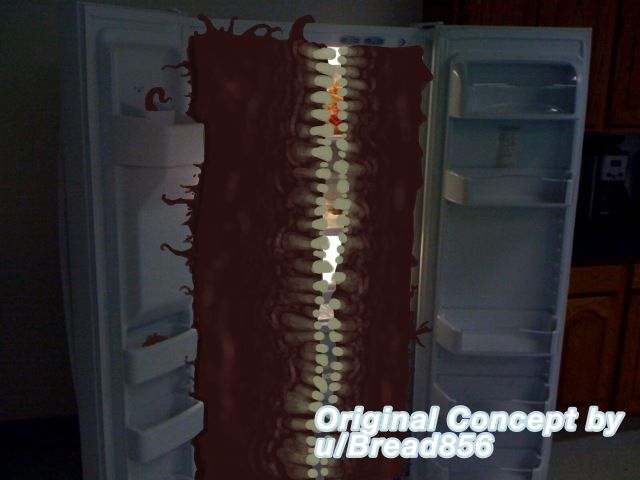 I drew a mimic fridge! | Scrolller