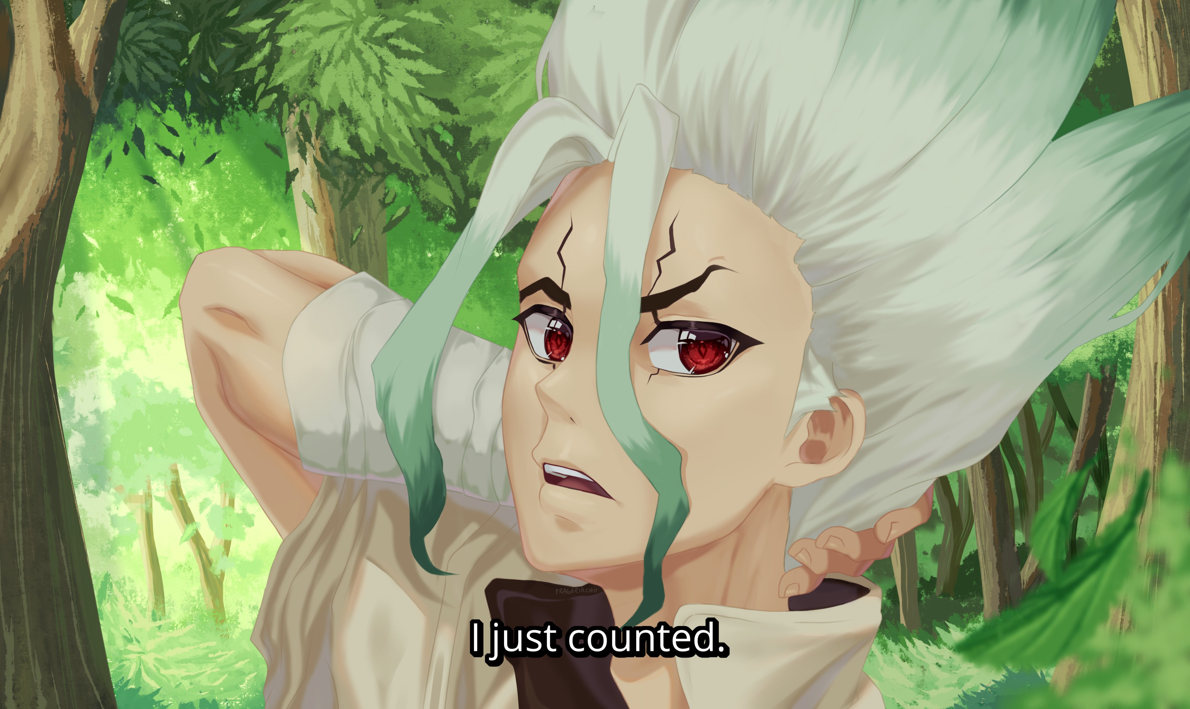 I drew a screencap redraw, also a study, of Senku !! | Scrolller