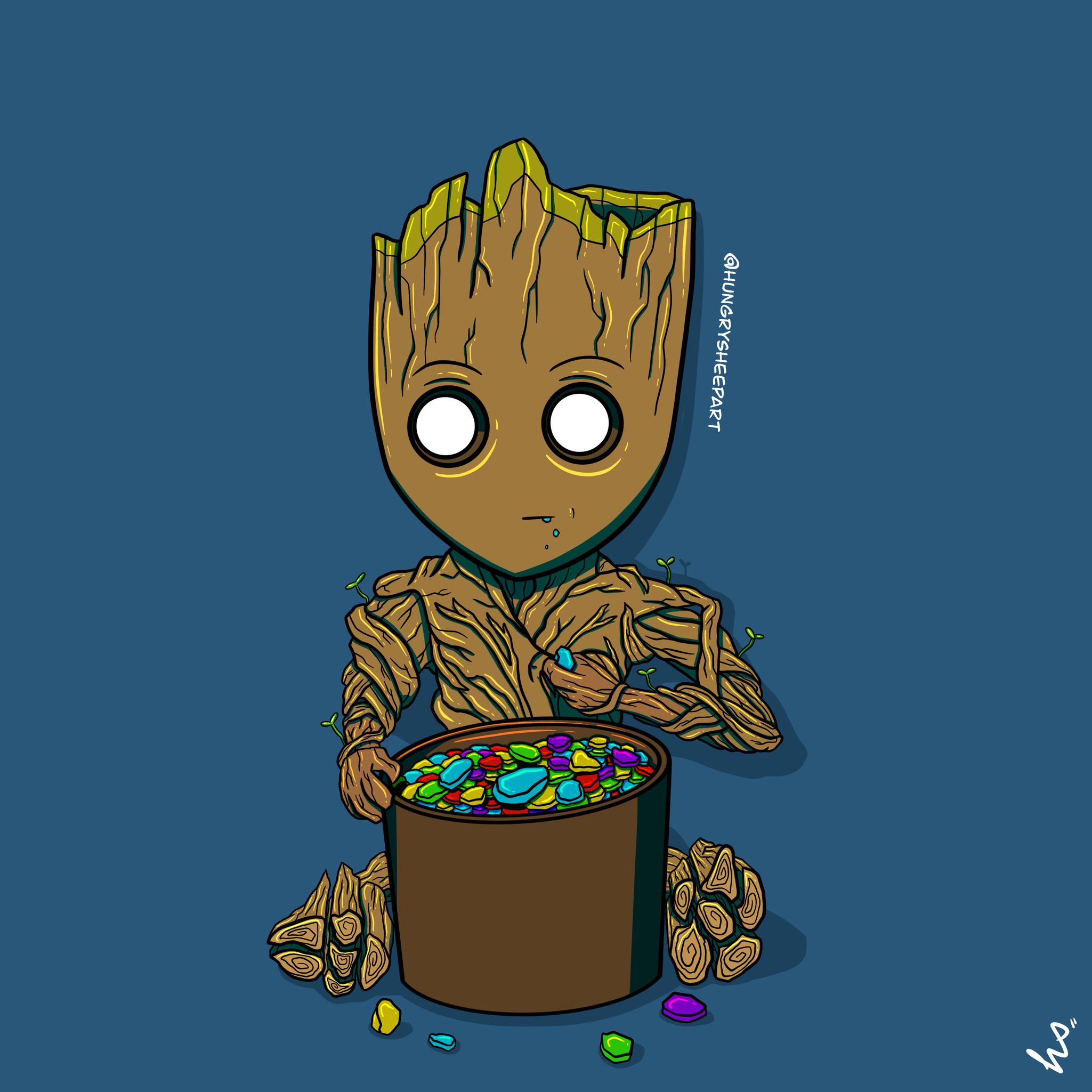 I drew Baby Groot 🌱 | Scrolller