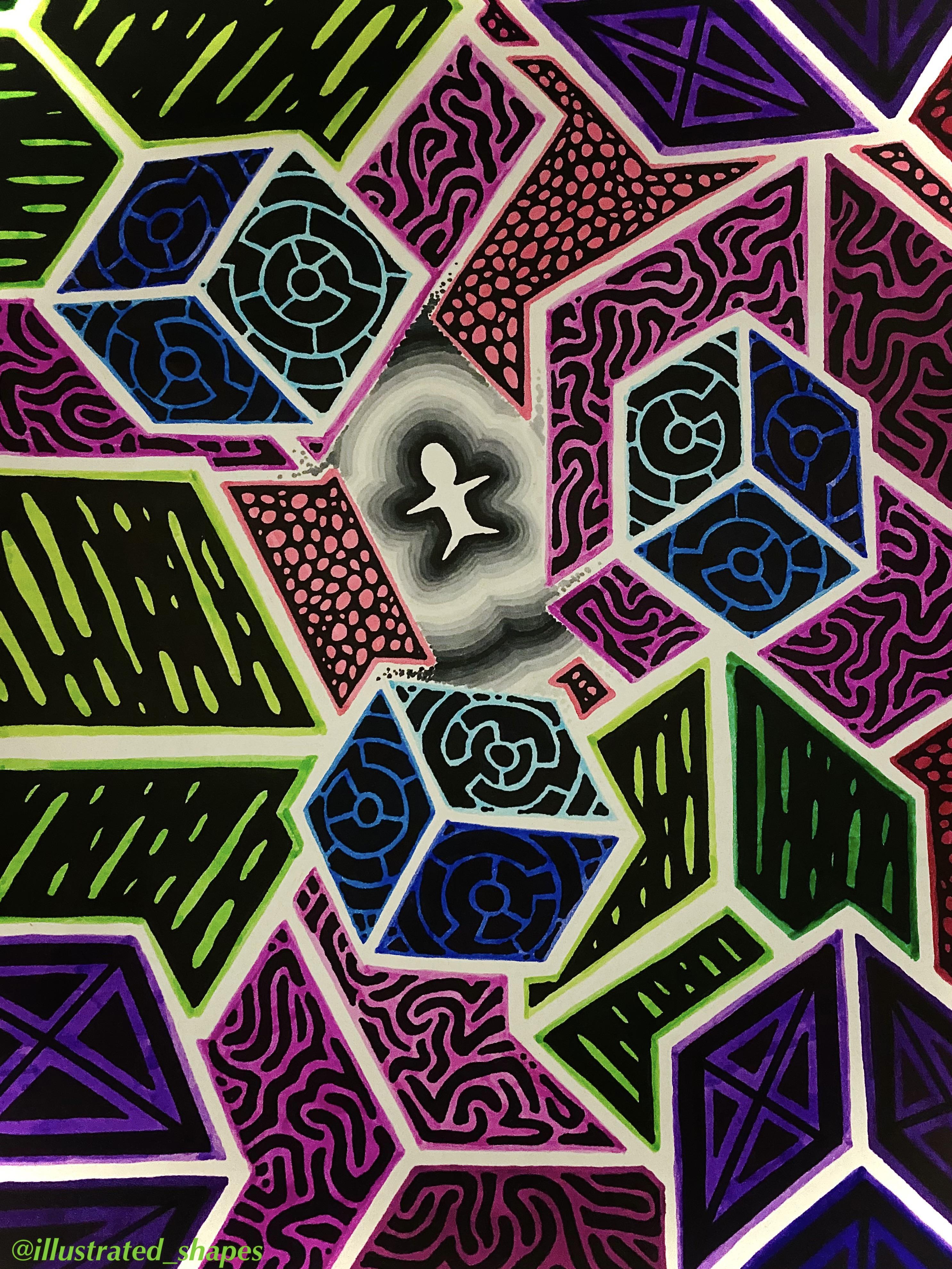 I drew cubes. And patterns. And some guy just vibing with them | Scrolller