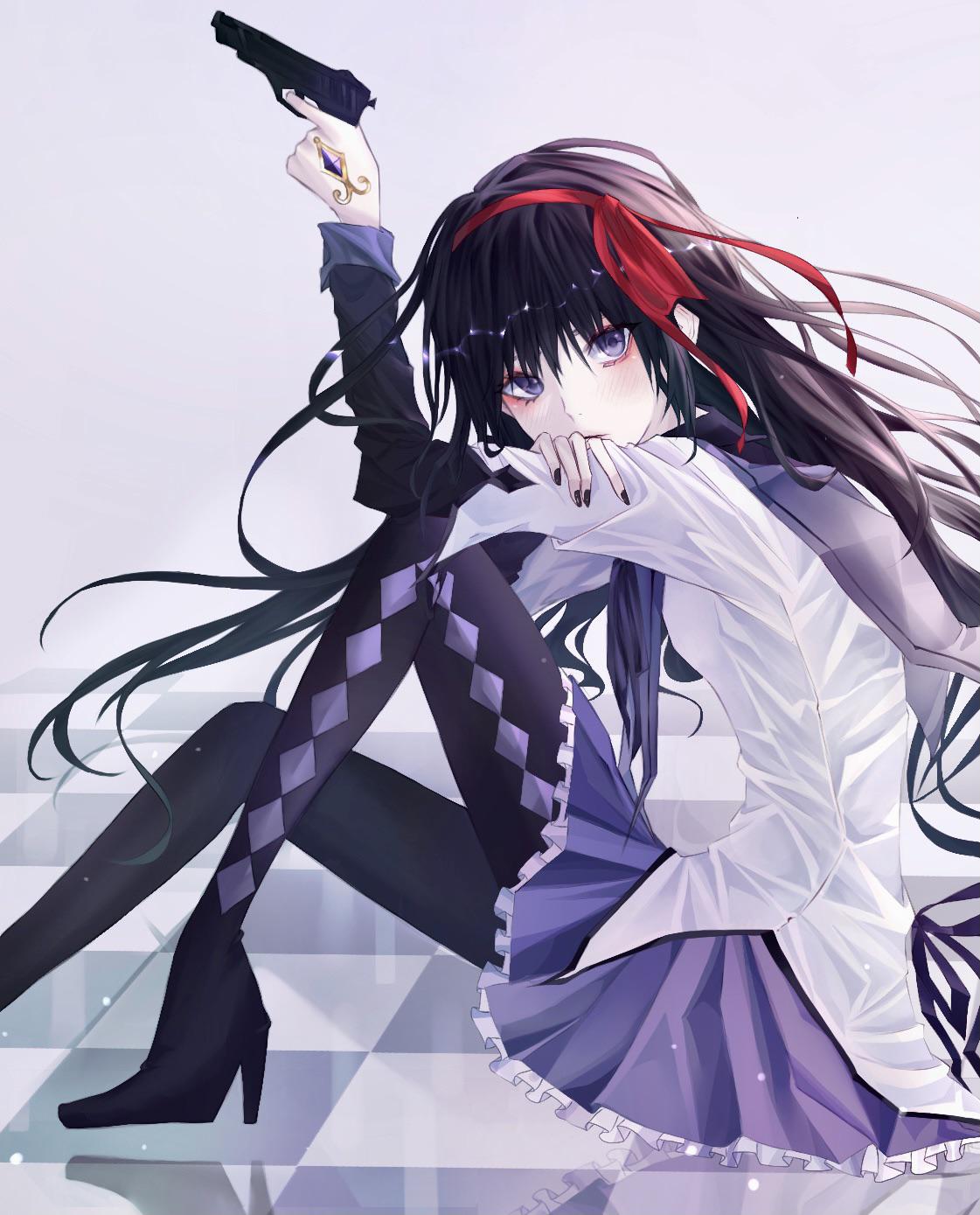 I drew Homura Akemi 💜🖤 | Scrolller