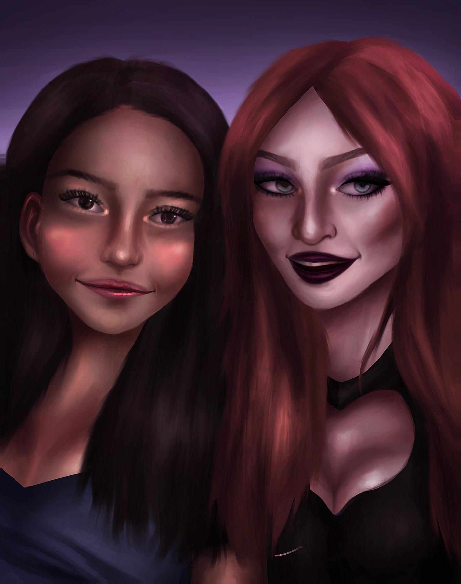 I drew minx and kiara! very fun to draw | Scrolller