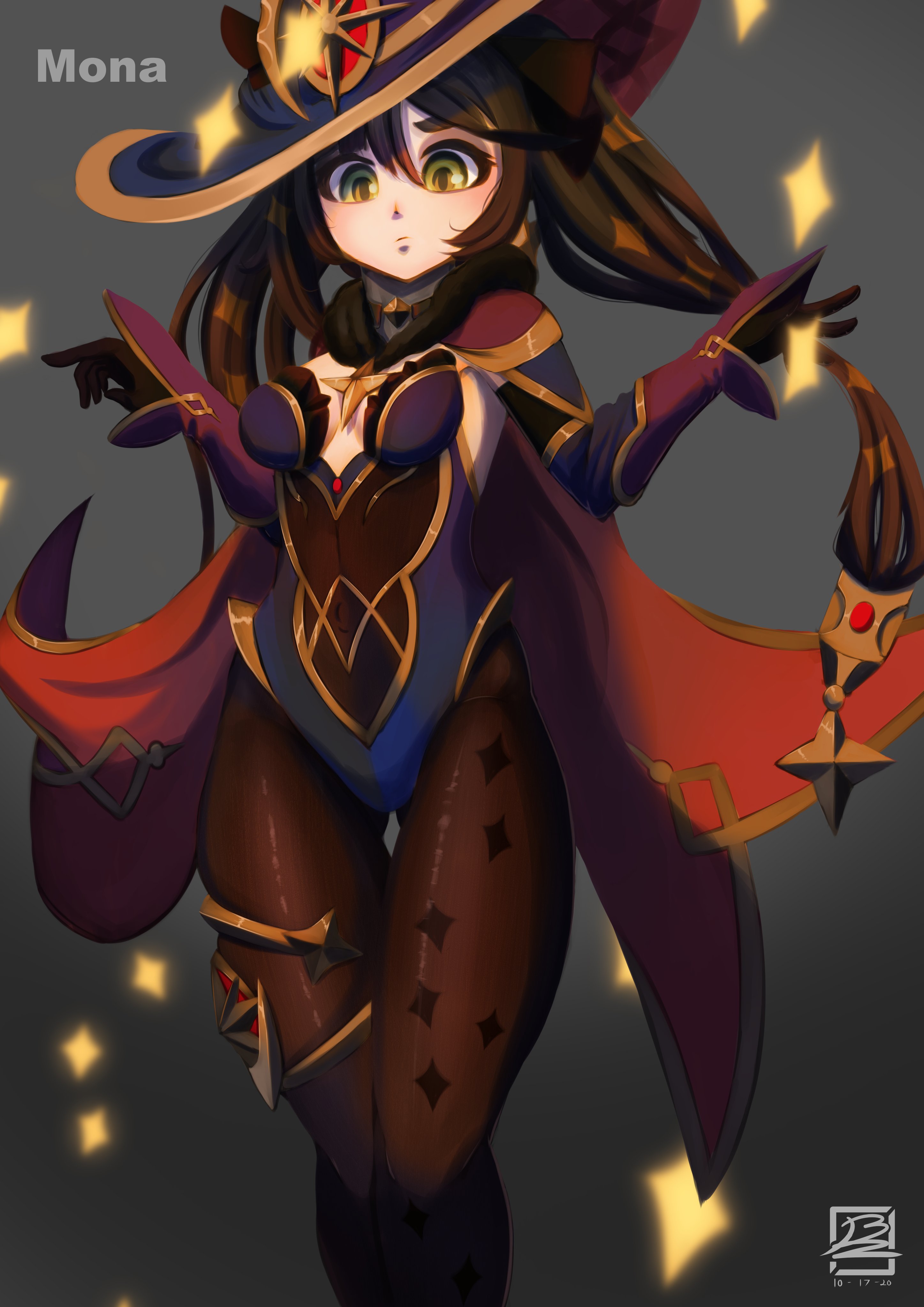 I drew Mona because she's my favorite character in the game... that I don't even own...ehem ...