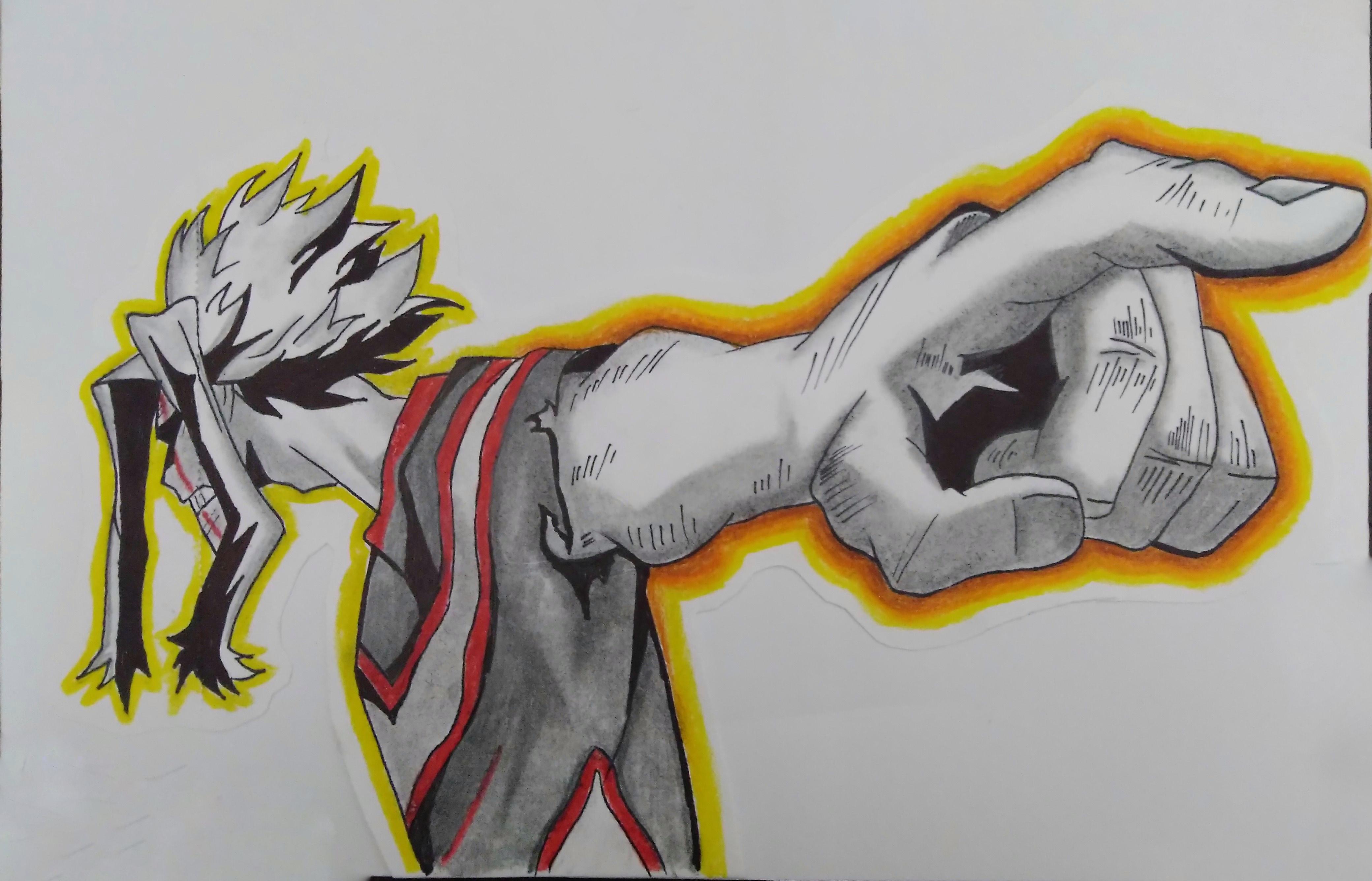 I drew "Now it's your turn!" moment of All Might. | Scrolller