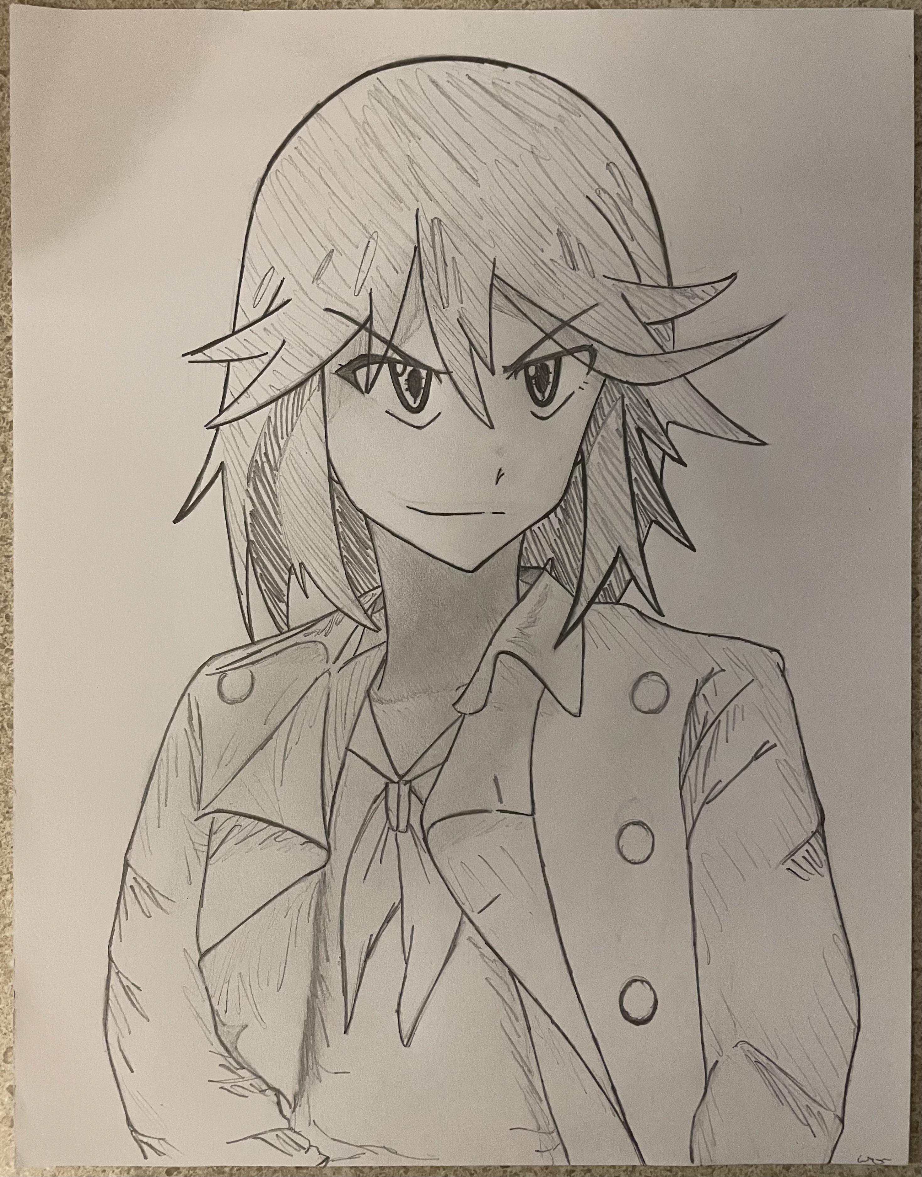 I drew Ryuko in a trench coat | Scrolller
