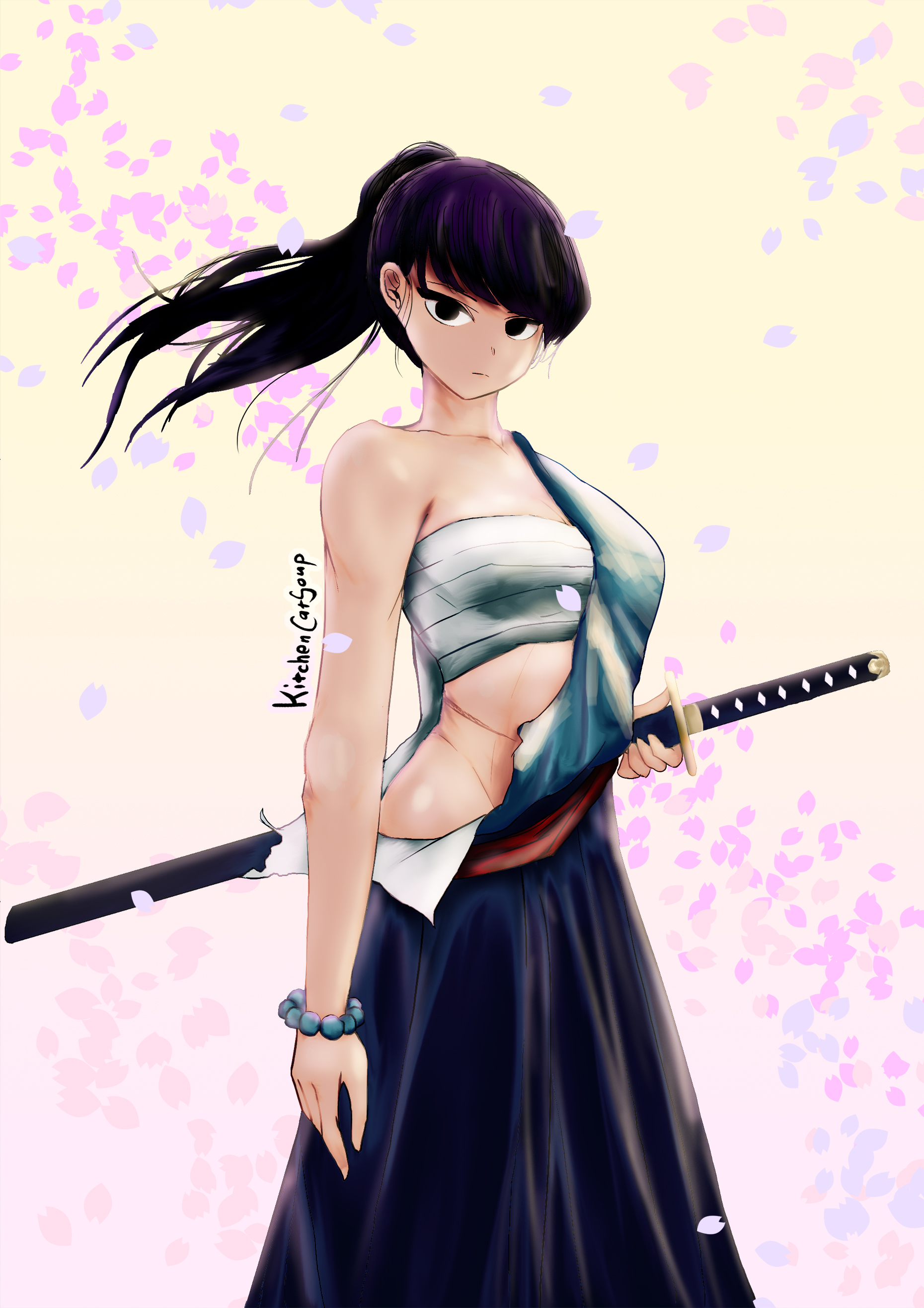 I drew Samurai Komi with the inspired "Jin returns" from Samurai Champloo | Scrolller