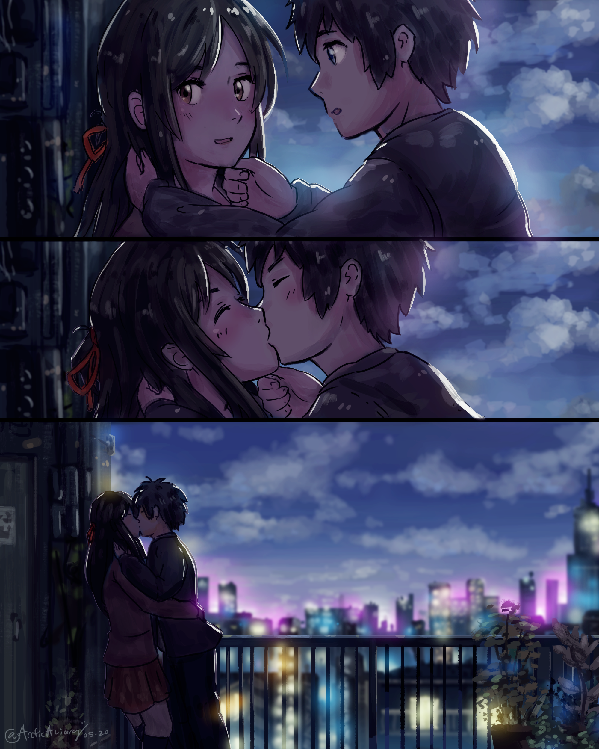I drew some Taki x Mitsuha
