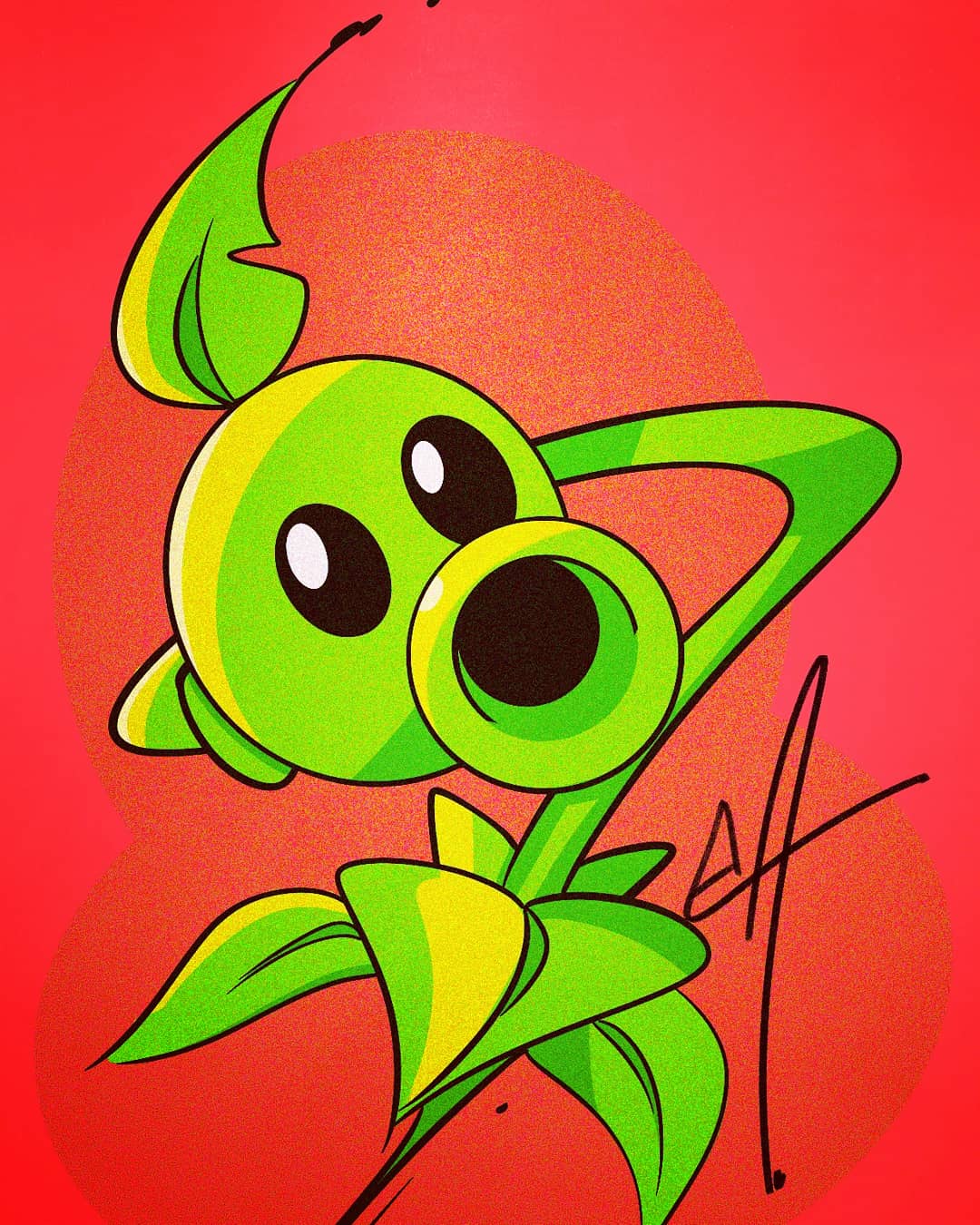 I drew the Peashooter for my cousin's birthday! | Scrolller