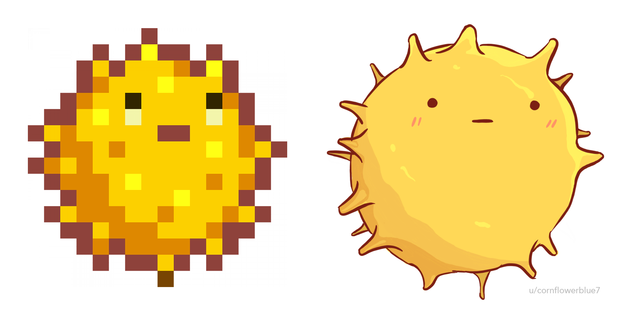 I drew the pufferfish! | Scrolller