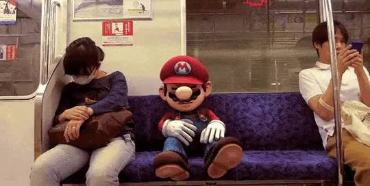 I filmed Super Mario sleeping in the Metro today | Scrolller