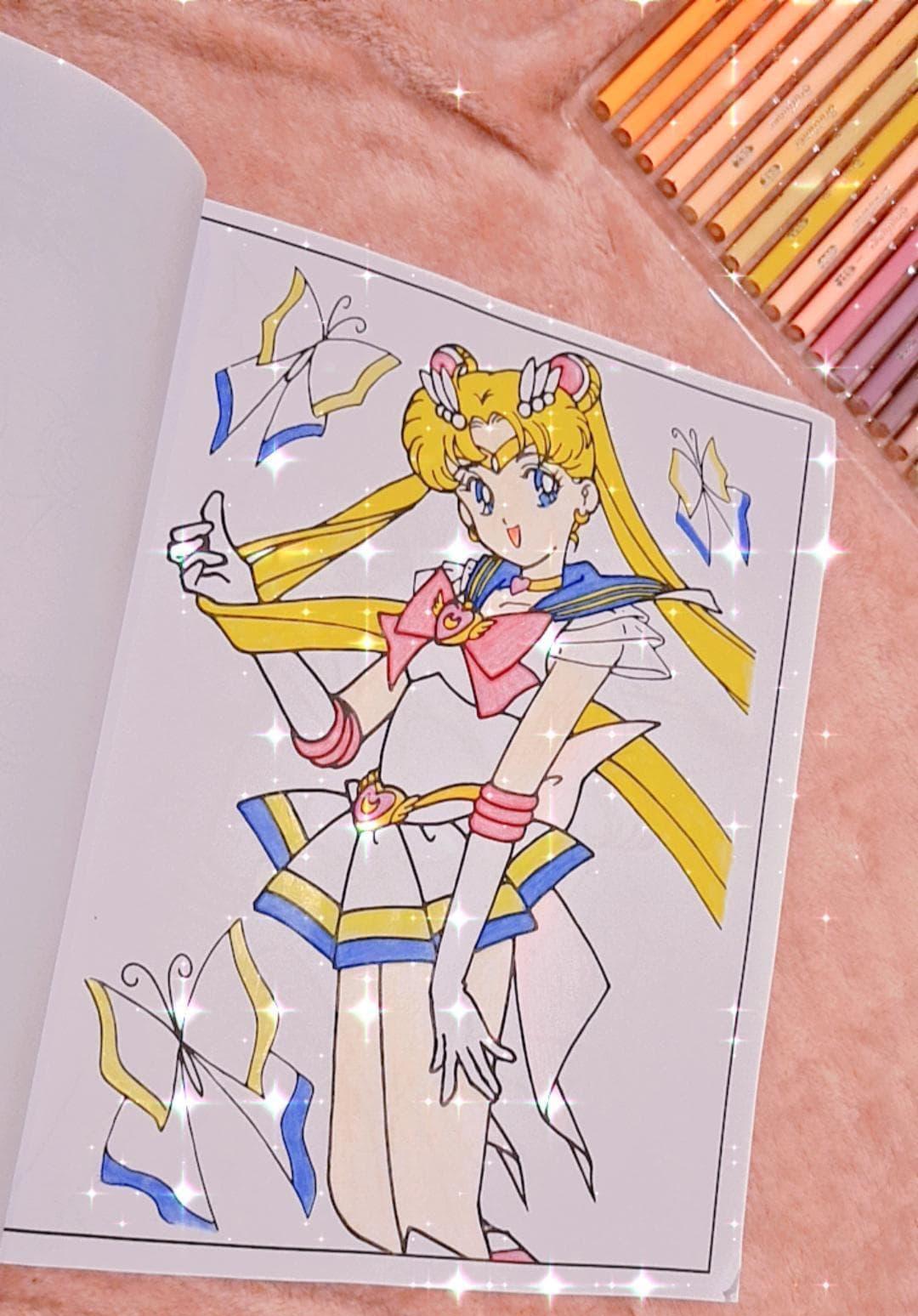 I finished my Sailor Moon colouring!! ☺🌙🎀 | Scrolller