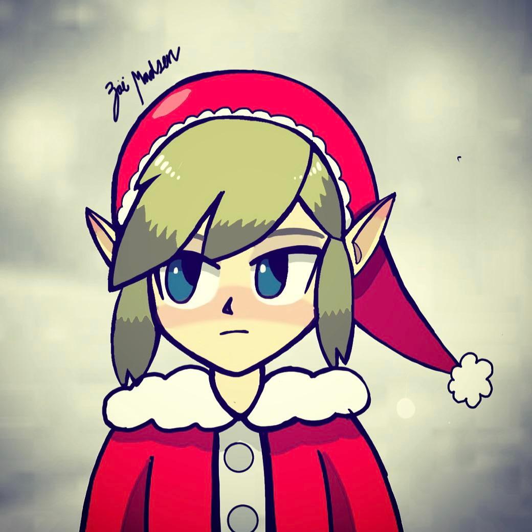 I got a new tablet and wanted to draw something, so I drew a Christmas Link. | Scrolller