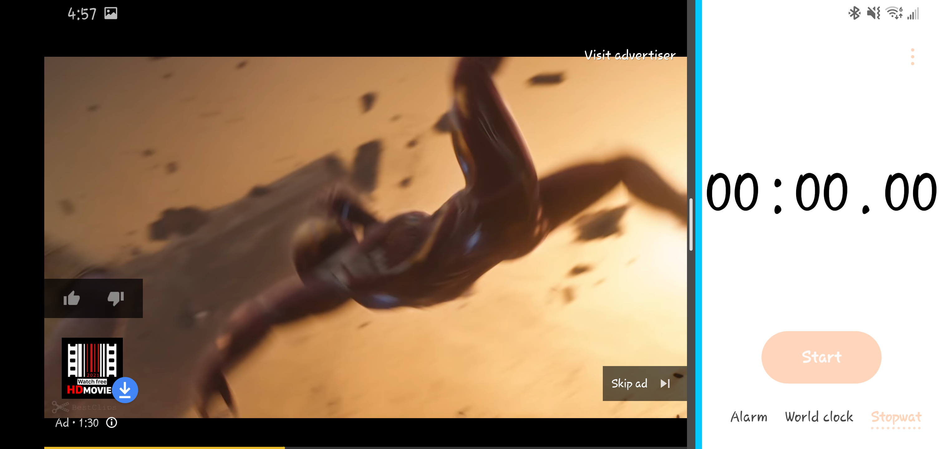 I got an ad that was just playing a scene from Infinity War | Scrolller