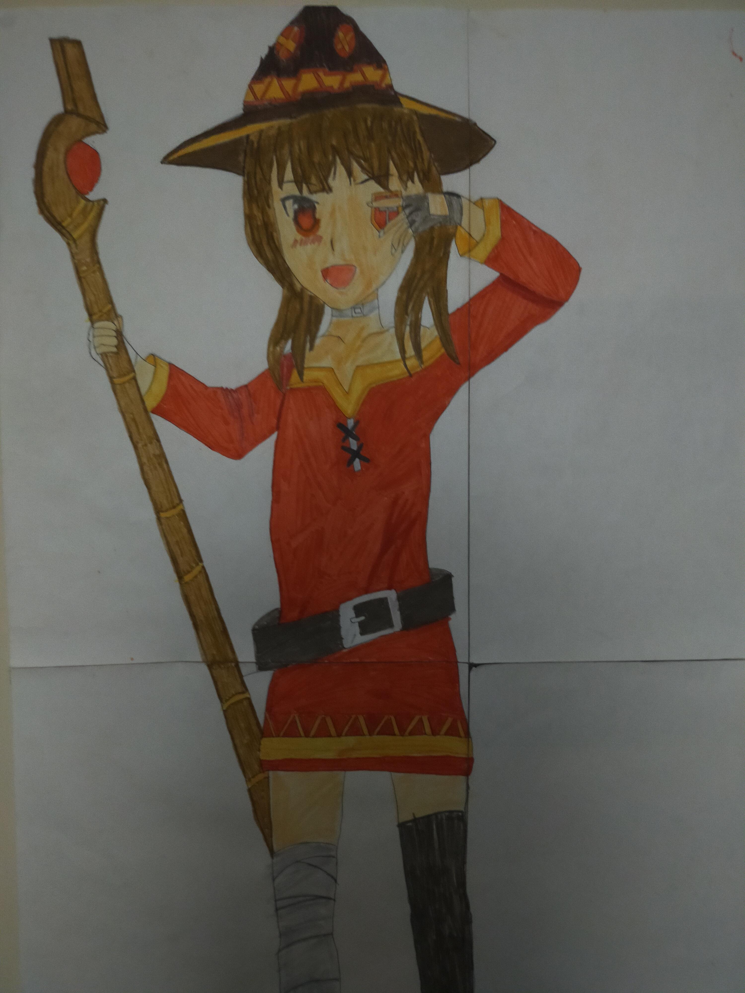 I improved my Megumin drawing | Scrolller