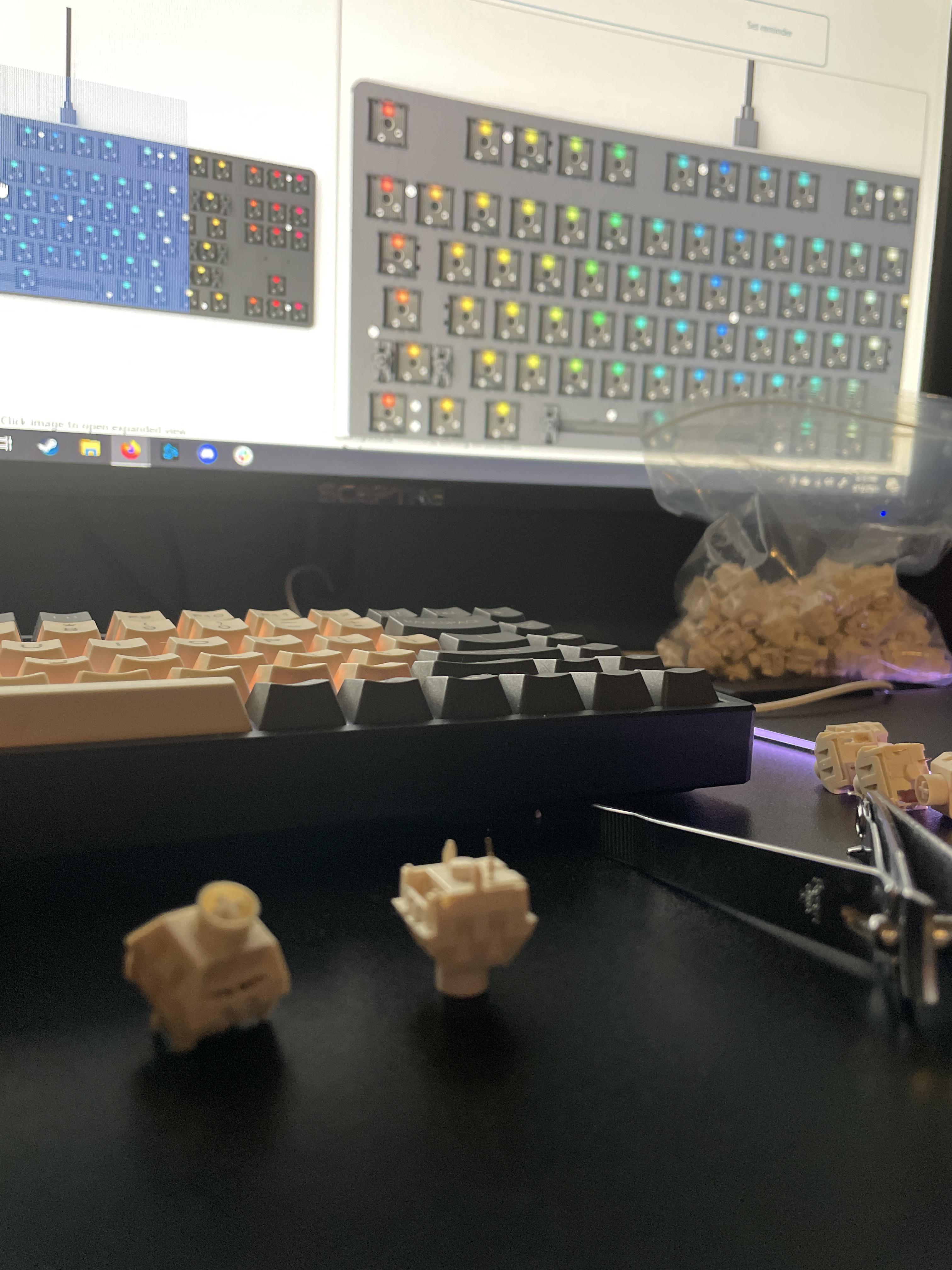 I just realized that I ordered a 3 hole board and 5 post switches. Clipping time. | Scrolller