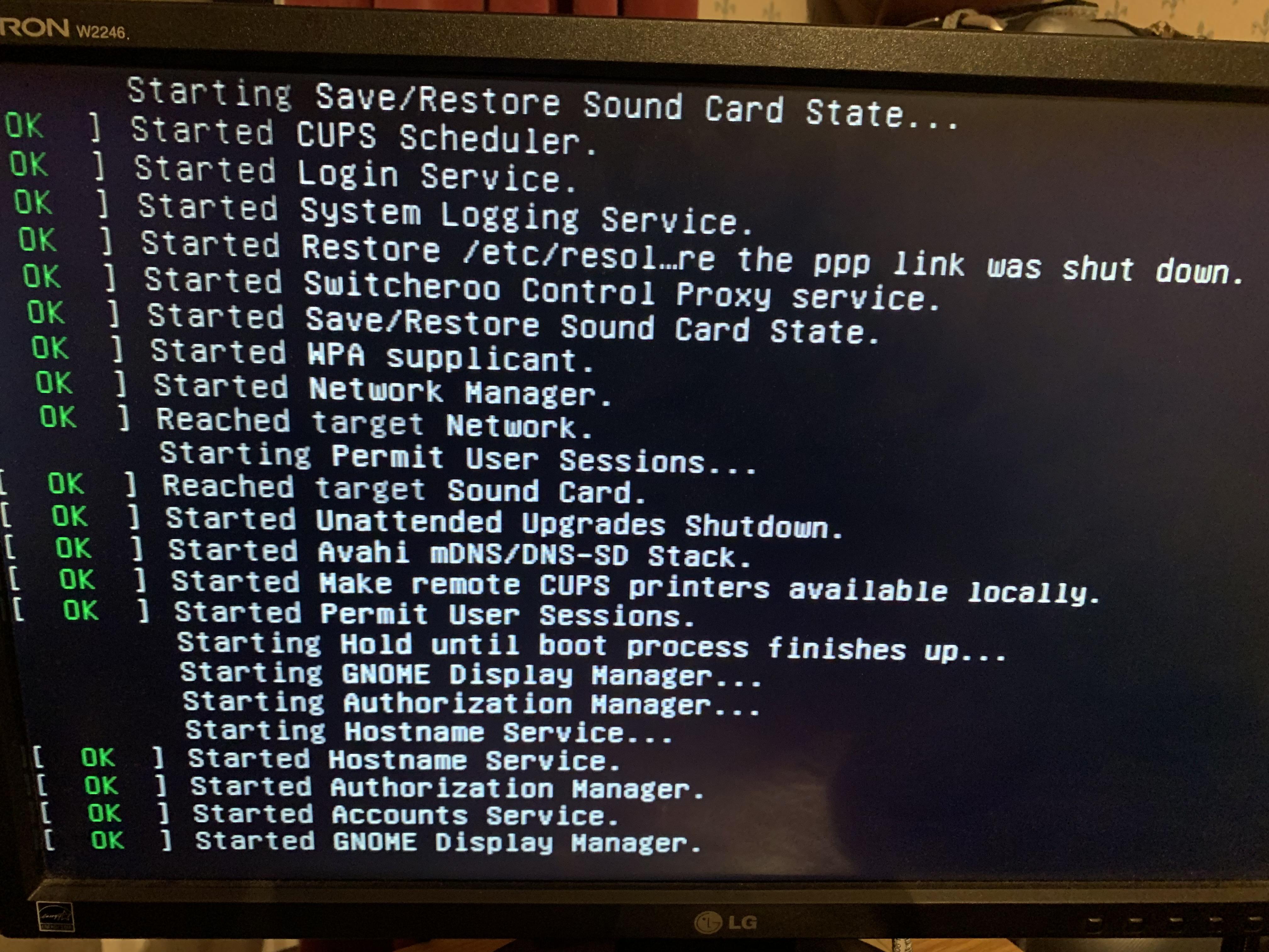 I keep getting stuck on this screen when I boot my pc (after debian ...