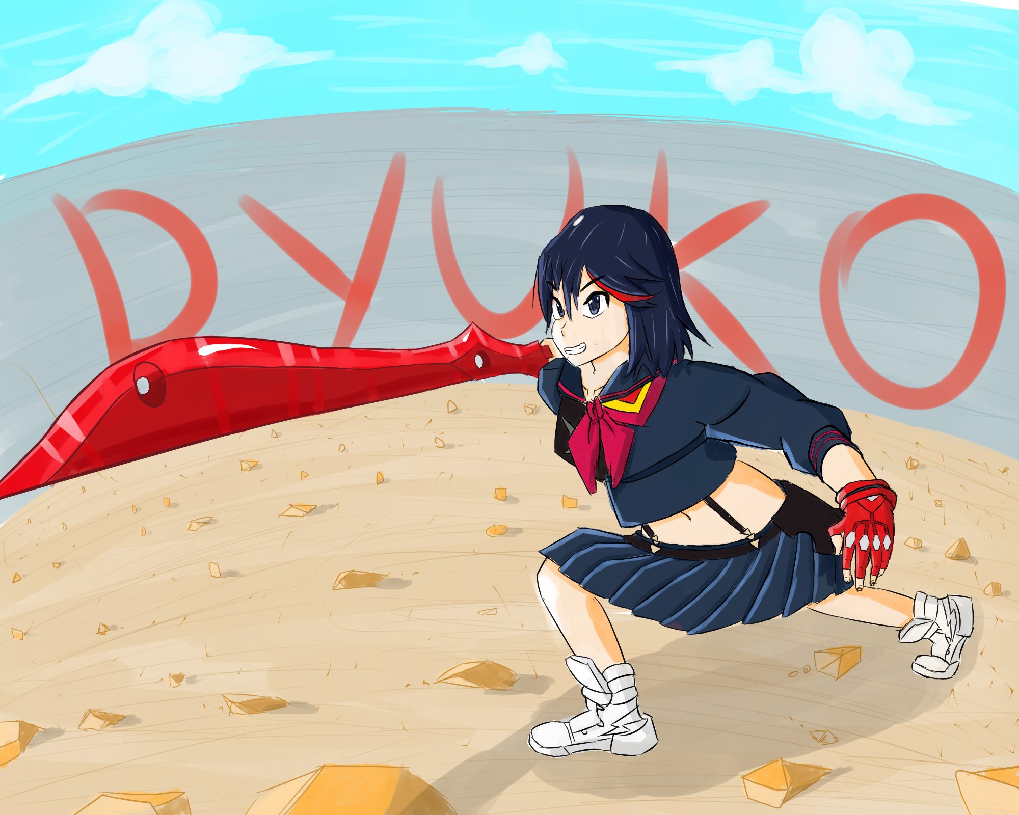 I love KLK, and I tried to draw Ryuko | Scrolller