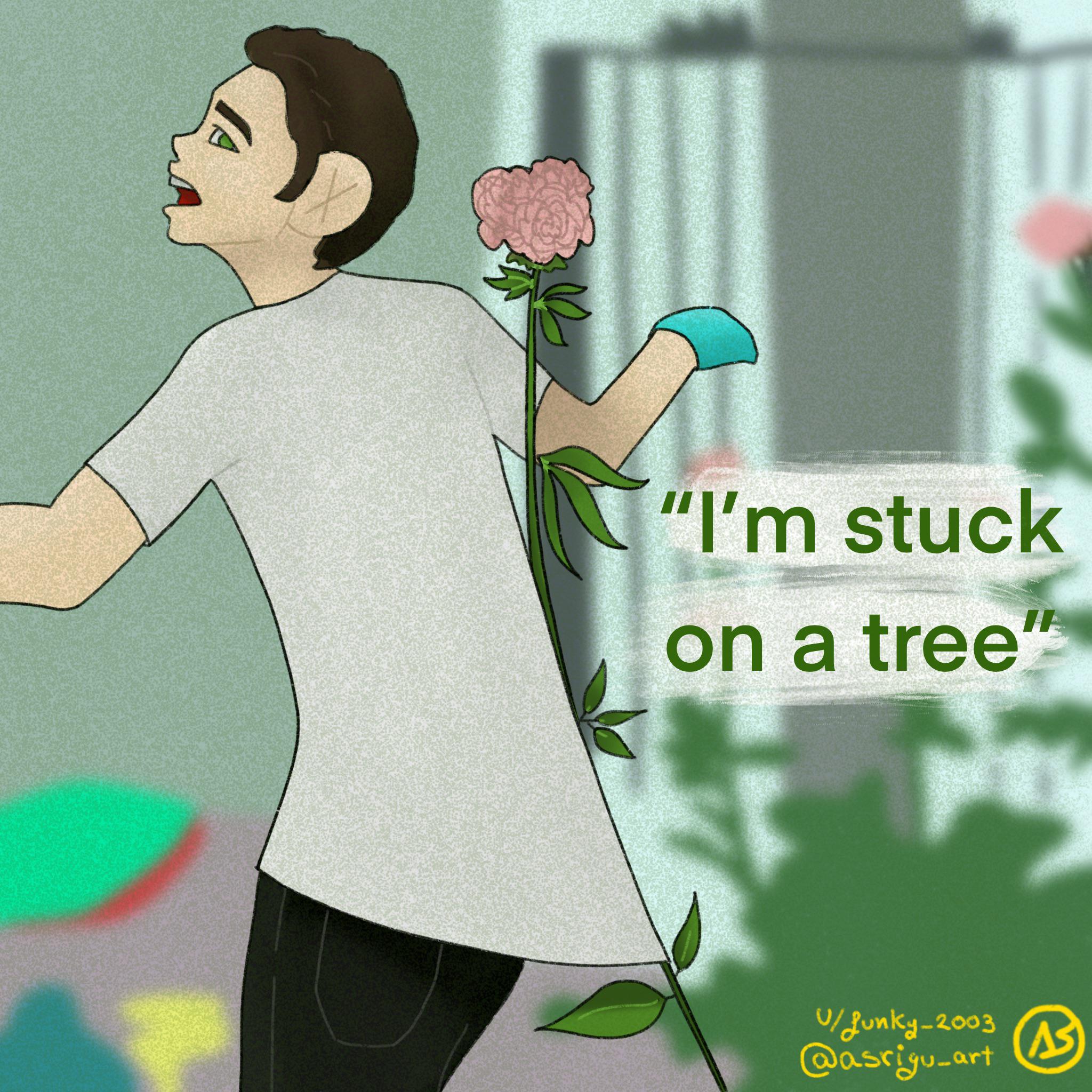 “I’m stuck on a tree” | Scrolller