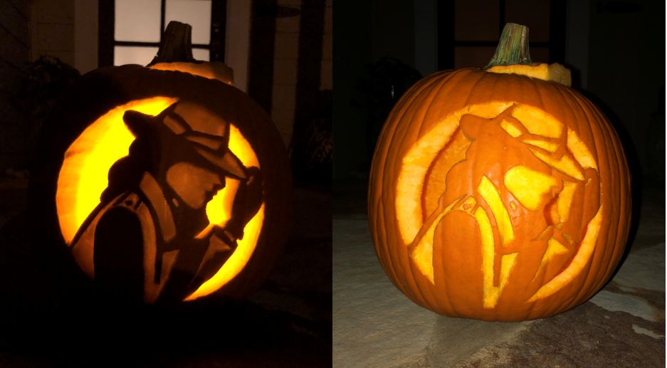 I made a Carmen Sandiego Jack-o-lantern | Scrolller