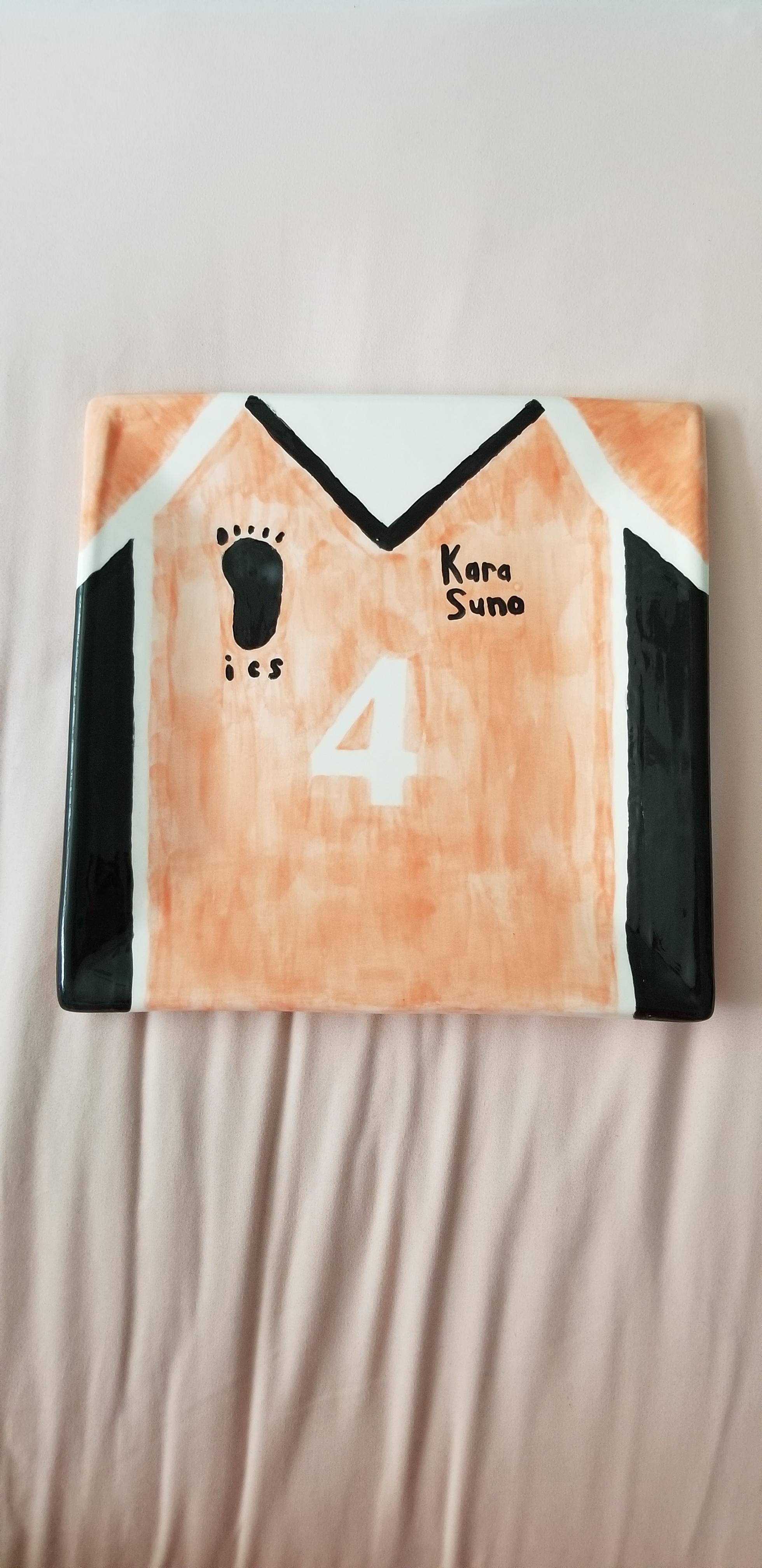I made a glazed ceramic plate in the design if Noya's uniform! | Scrolller