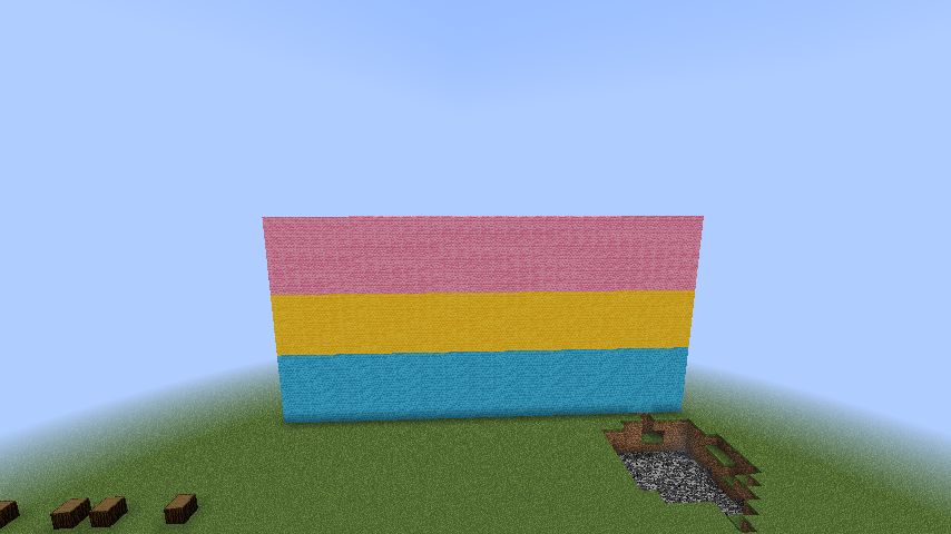 I made a pan flag in Minecraft | Scrolller