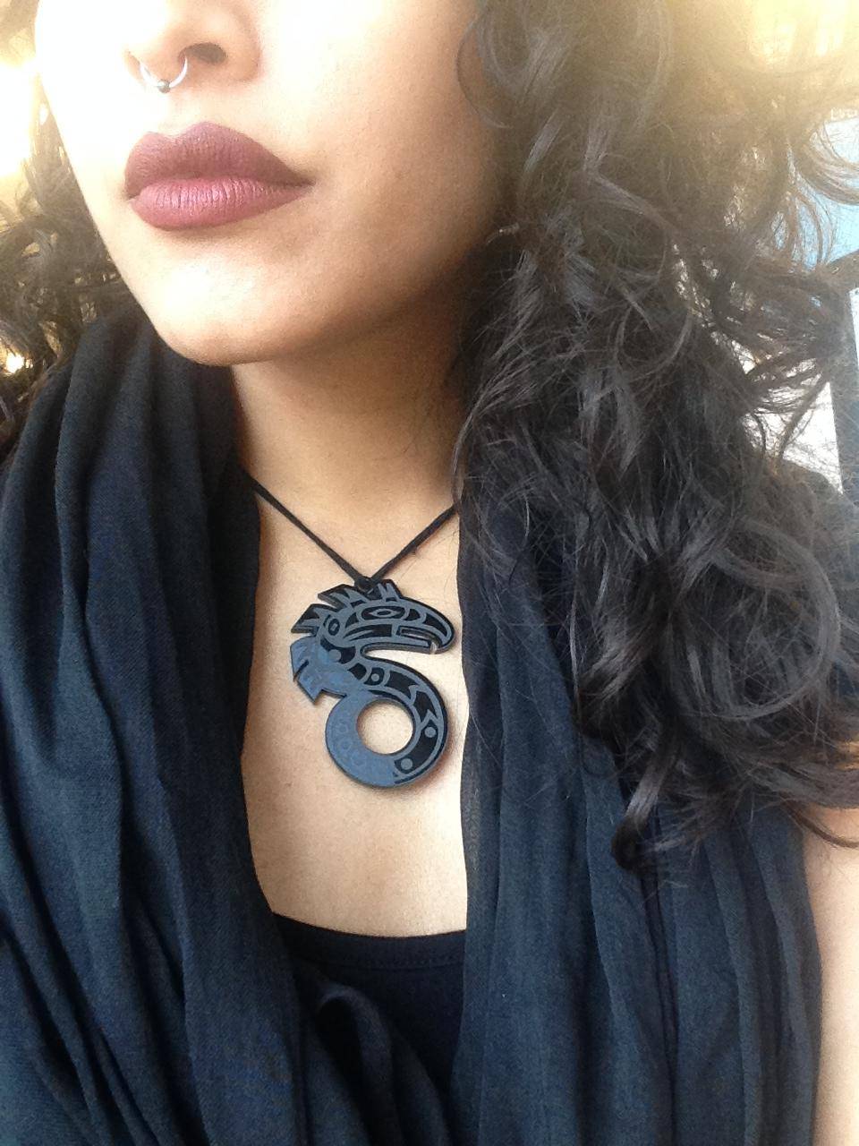 I made a Shadowrun necklace. (lasercut acrylic) | Scrolller