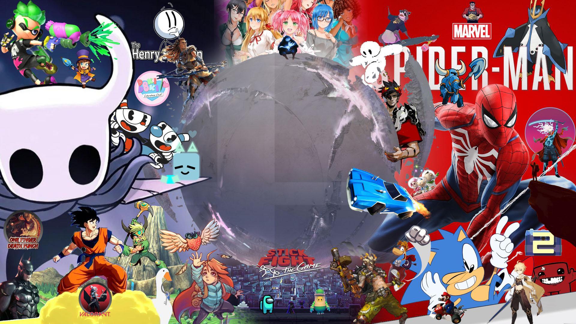 I made a wallpaper for myself of games I've enjoyed. Every time I like a new game, I add it on ...