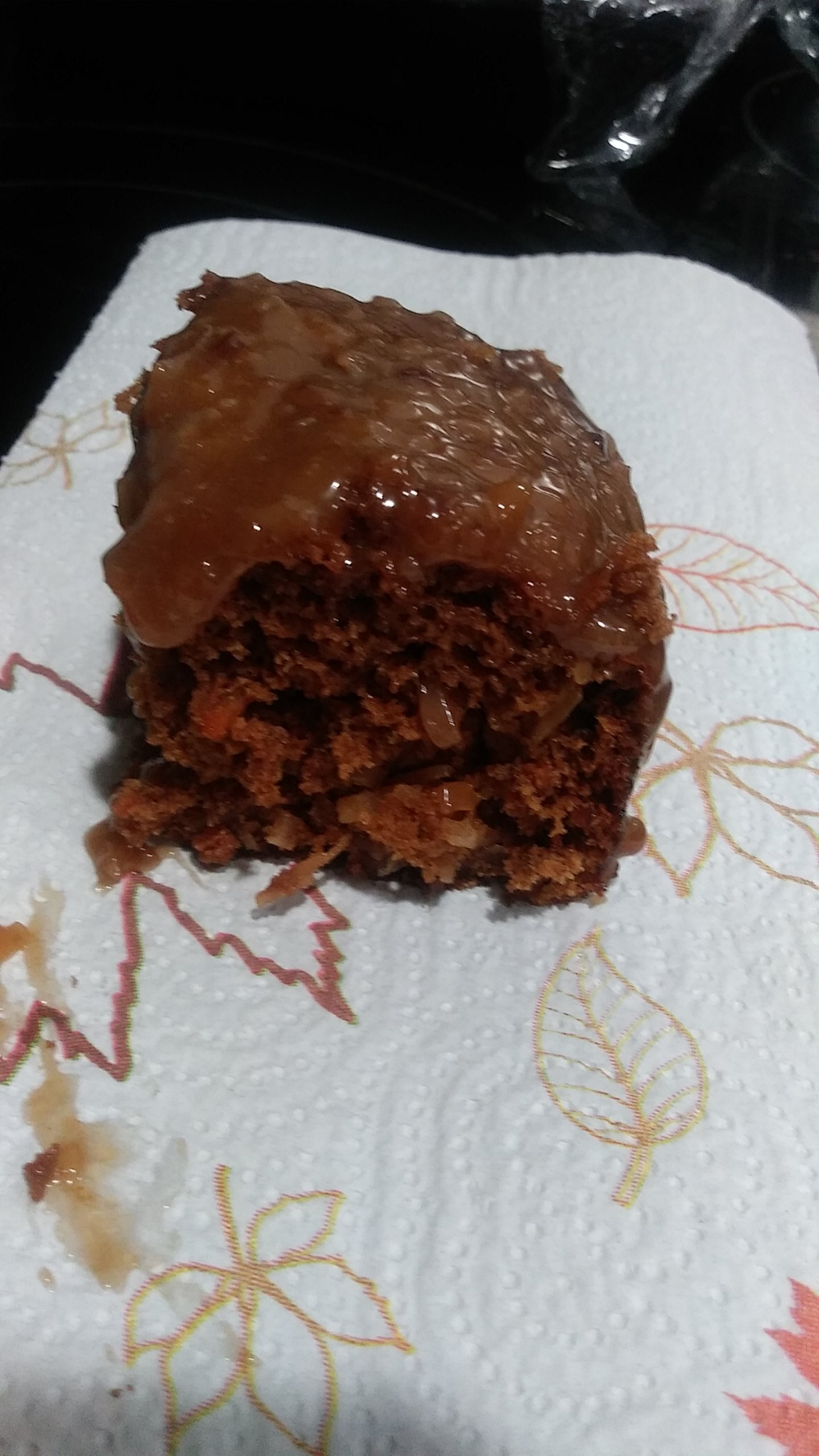 I made Coconut carrot cake topped with pecan Carmel | Scrolller