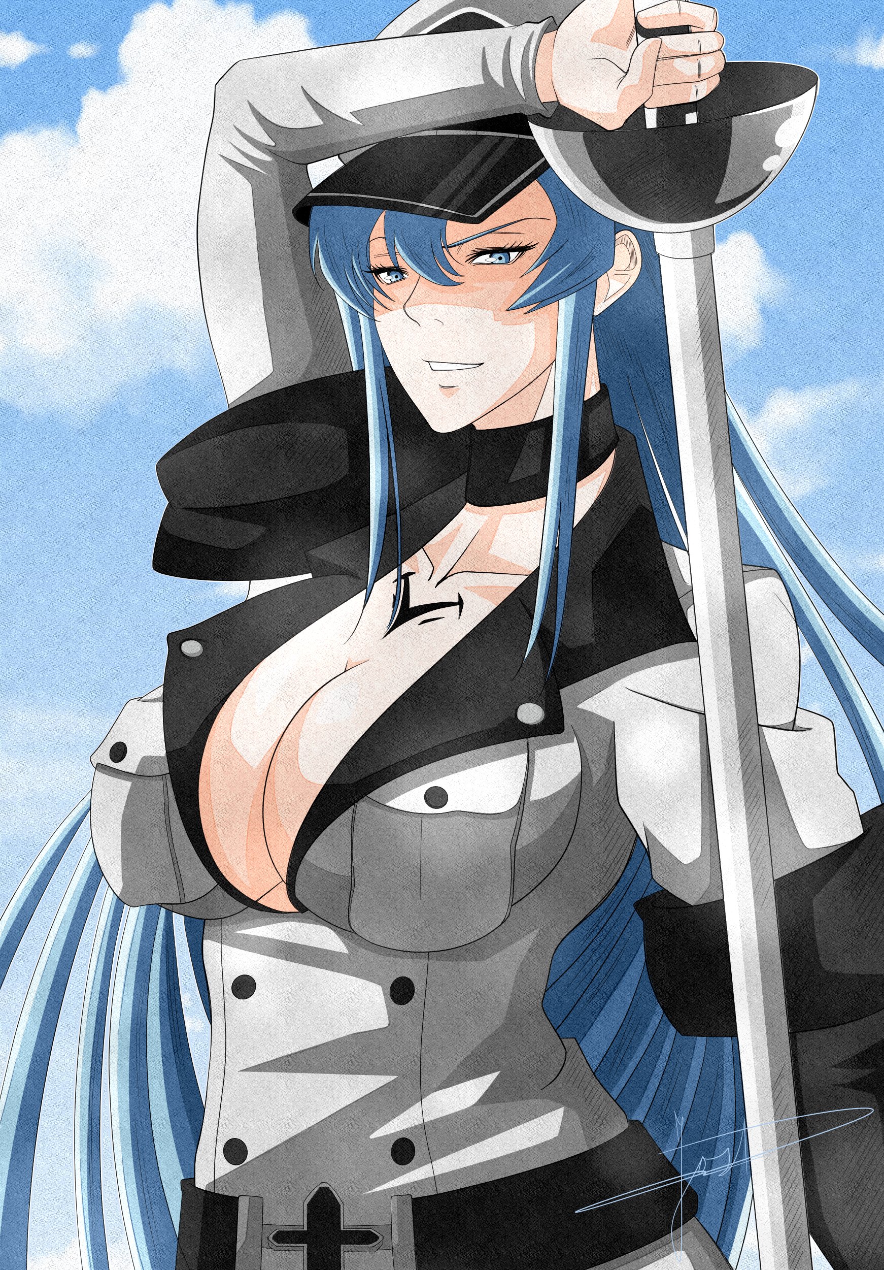 I made some fanart of Esdeath | Scrolller