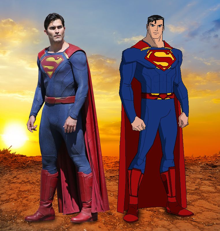 I made Tyler Hoechlin's Superman in the style of the animated Superman | Scrolller