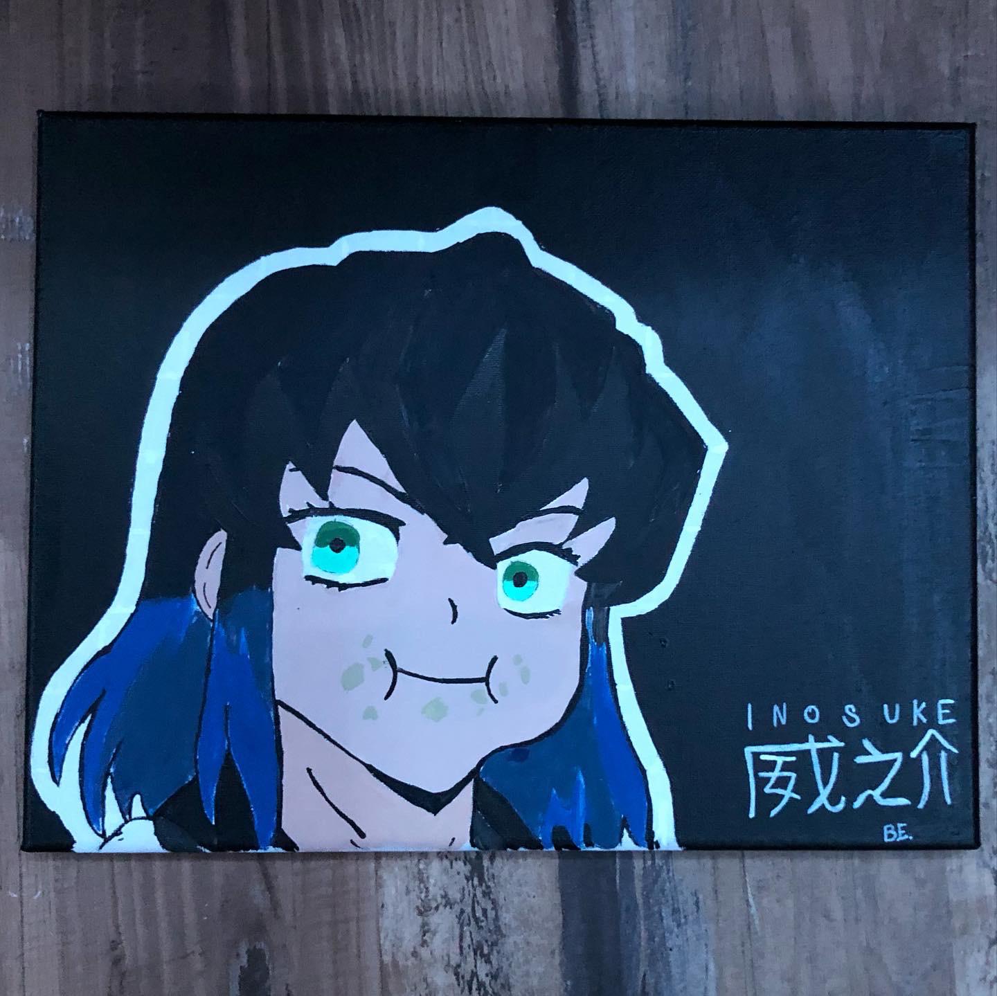 I painted Inosuke eating for another friend | Scrolller