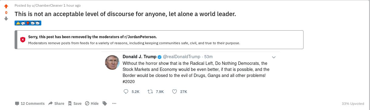 I present to you: the last bastion of free speech on reddit. | Scrolller