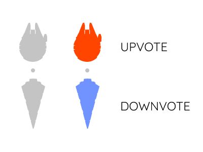 I thought you might like my design for the up/downvote buttons for this sub | Scrolller