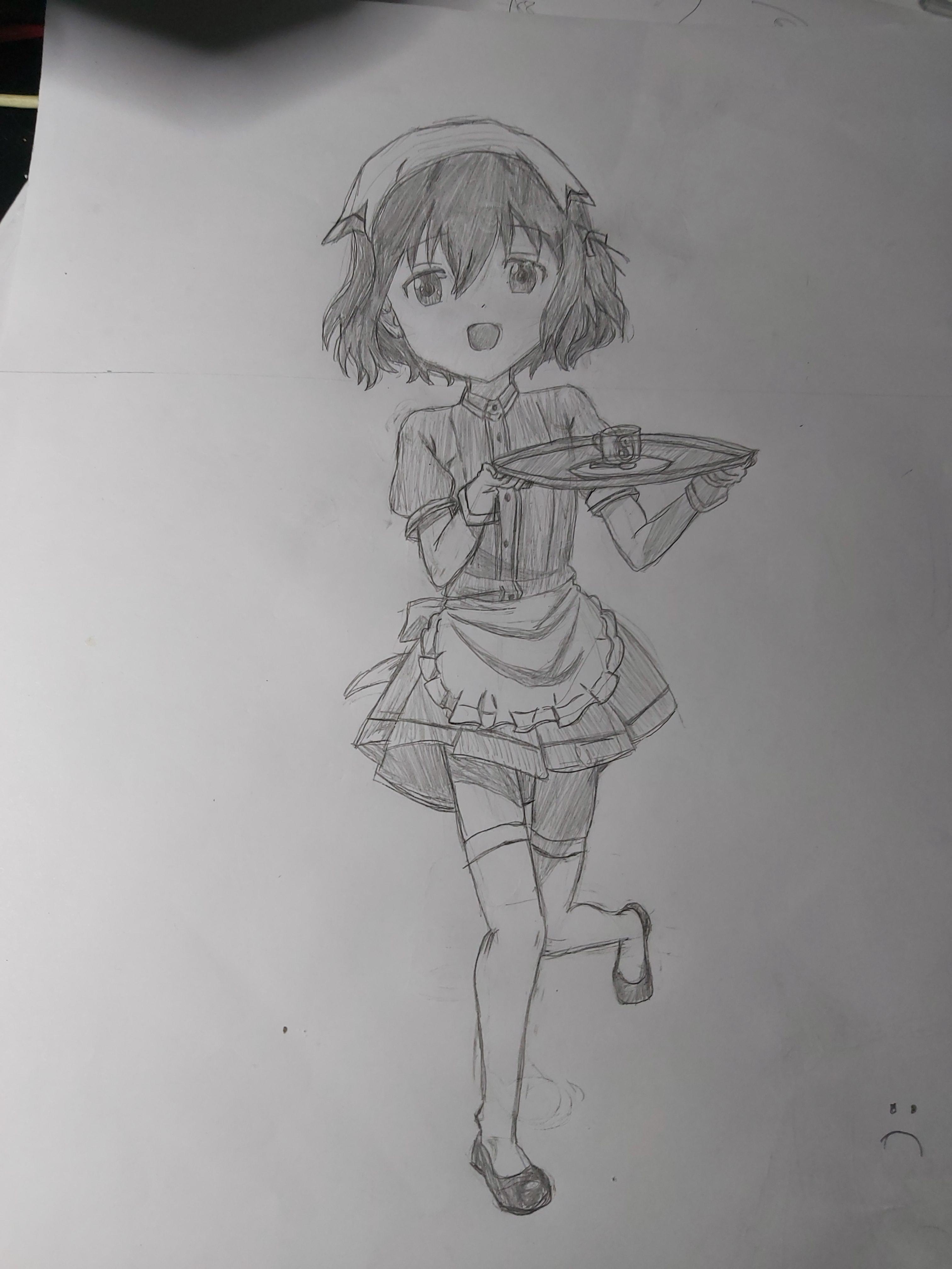 I tried drawing Mafuyu Hoshikawa from Blend S. It turned out crappy. | Scrolller