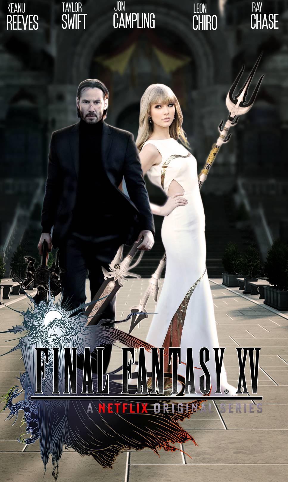 I tried to make a live action poster of Final Fantasy, but instead I have made the most cursed ...