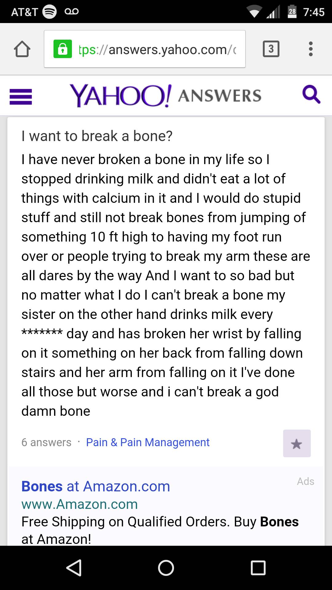 I wanna break a bone | Scrolller