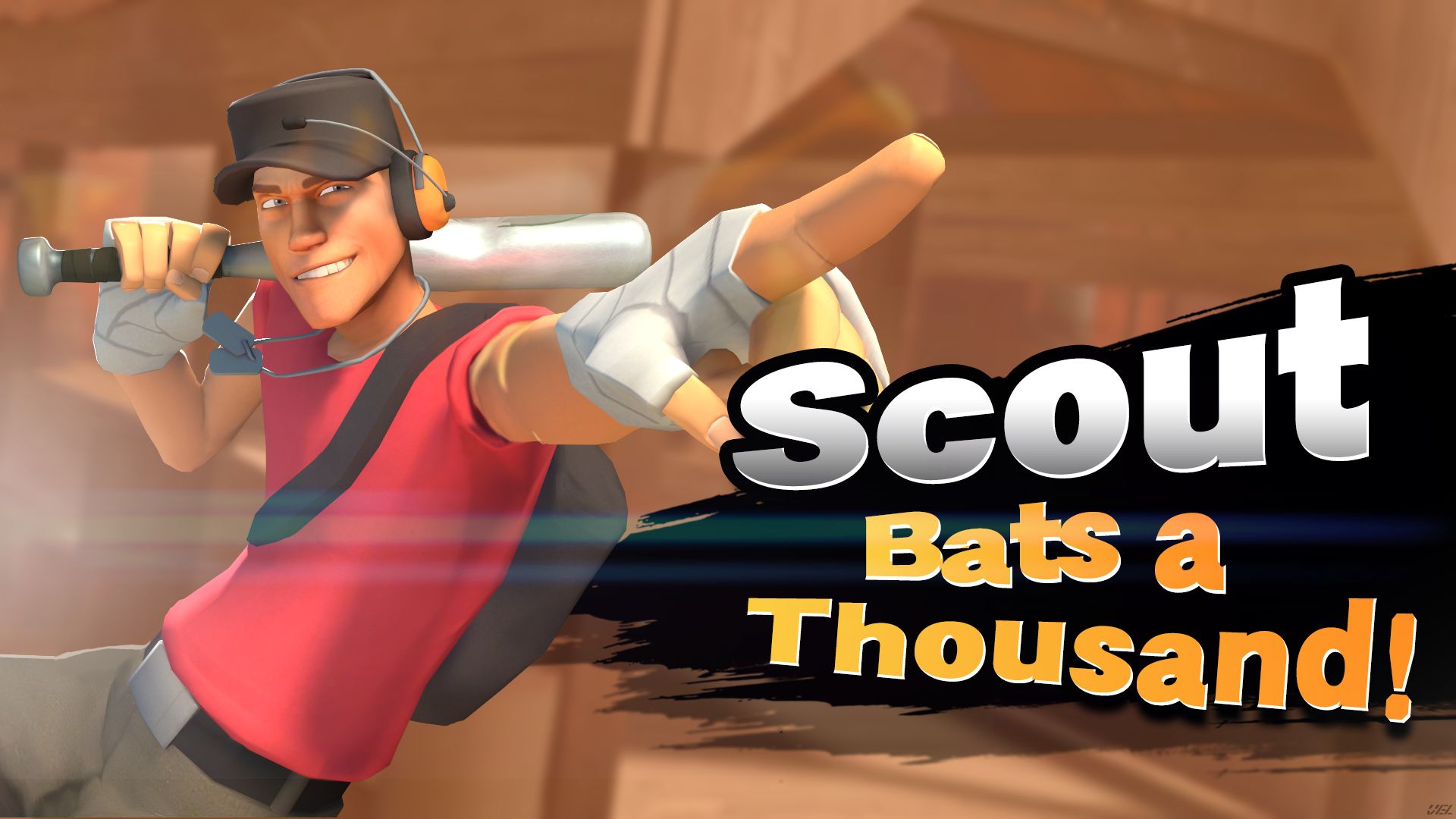I wanted to recreate a Smash Bros. newcomer reveal splash. Here's Scout. | Scrolller
