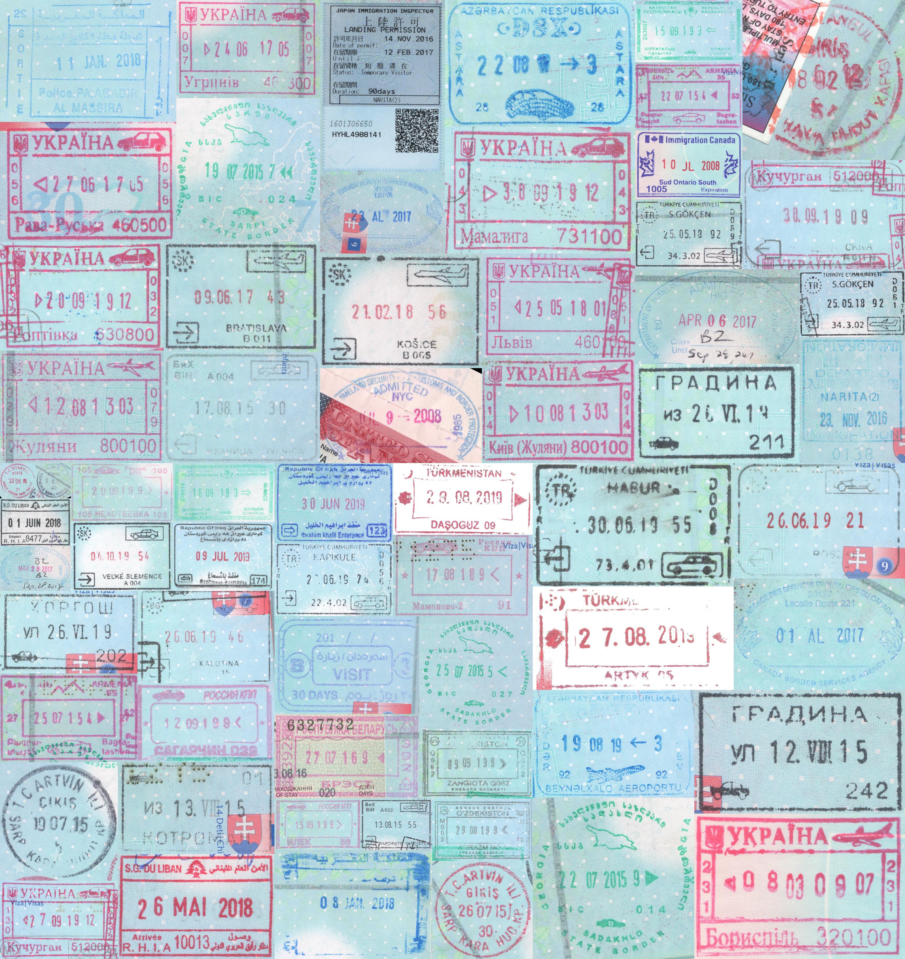 I was bored so I made a gallery of all my passport stamps | Scrolller