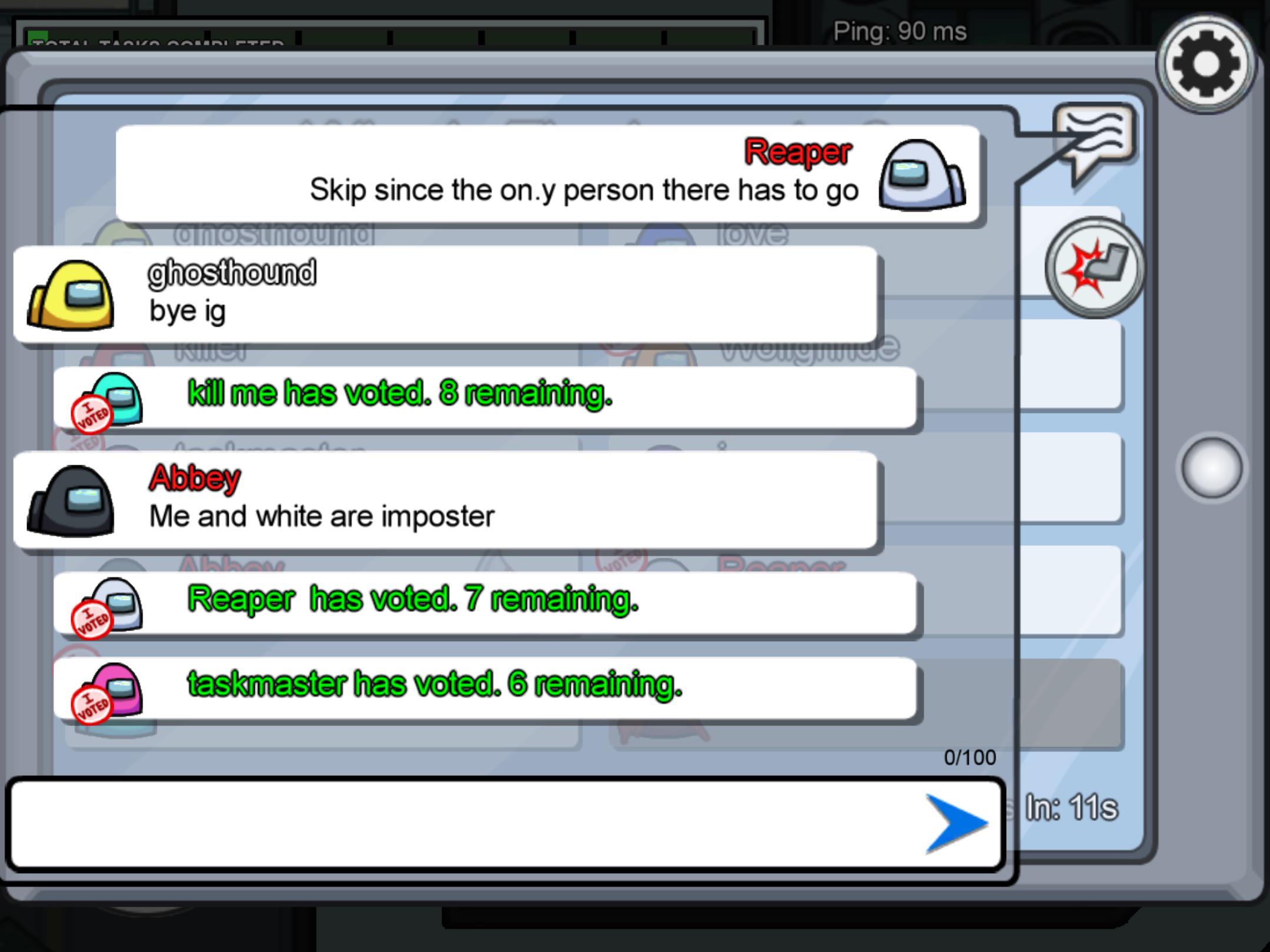 I was imposter for the first time in forever but then they said they ...