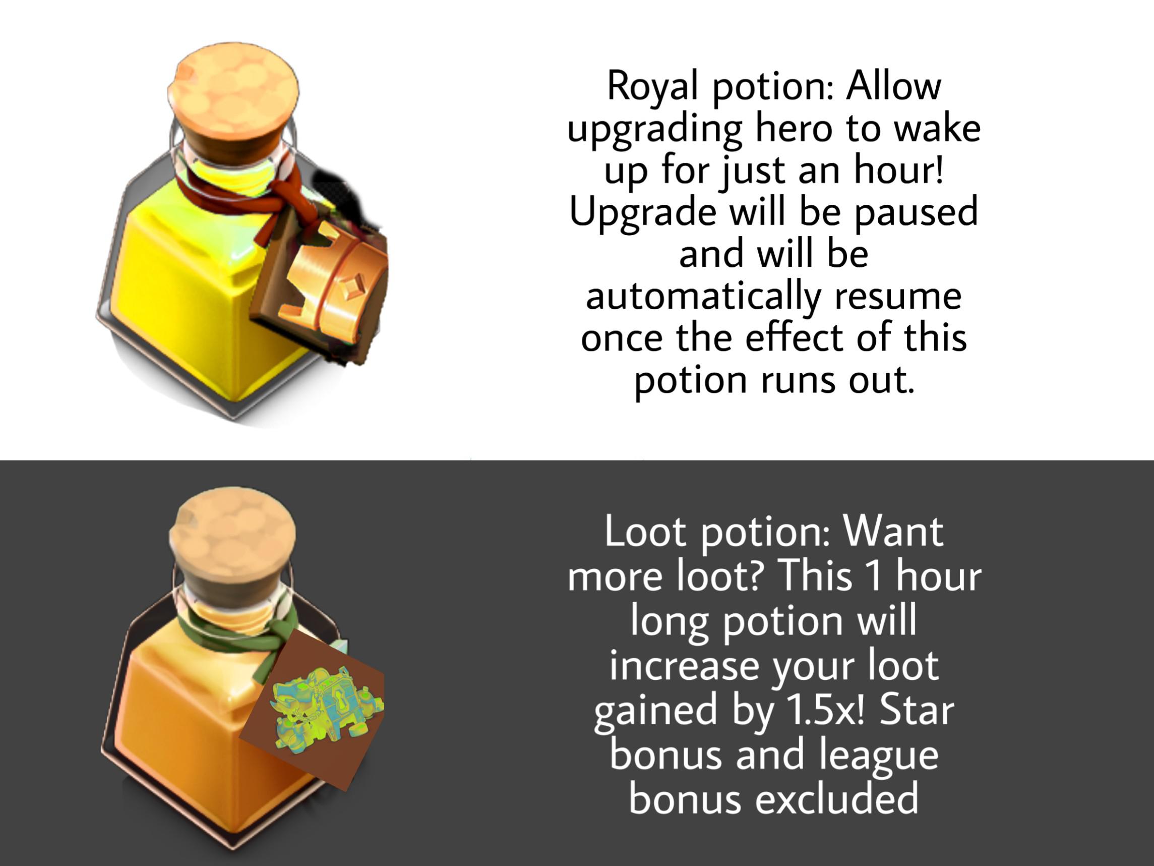 [IDEA] 2 new potions. The icon of lower potion is treasurey by the way If you cant see | Scrolller