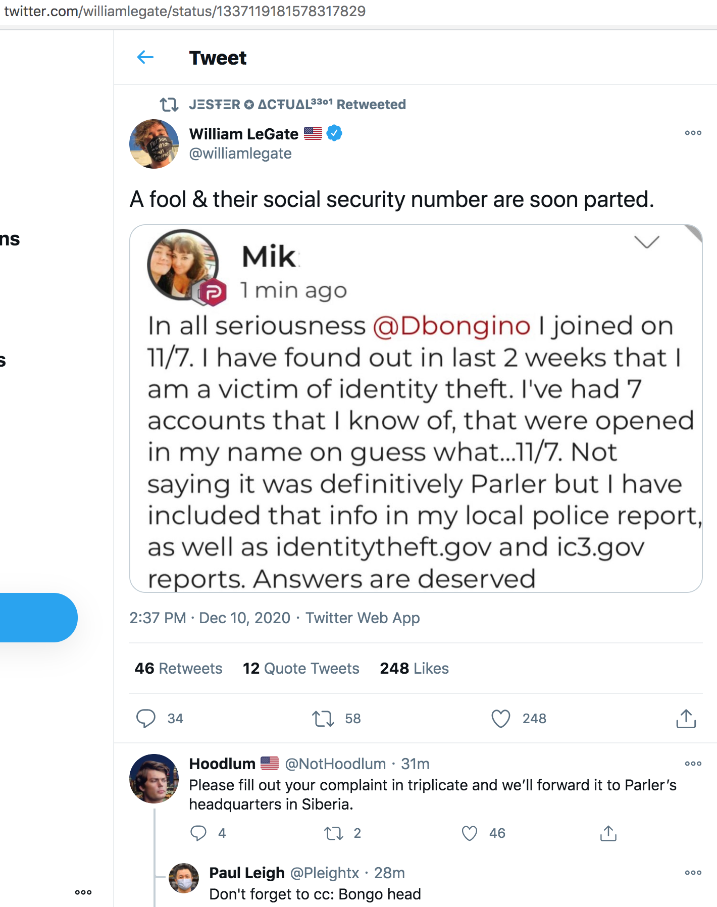 Identity, yoinked | Scrolller