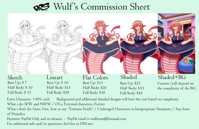 If anyone is interested in commissioning more miia art, Wulf has re-opened his commissions ...