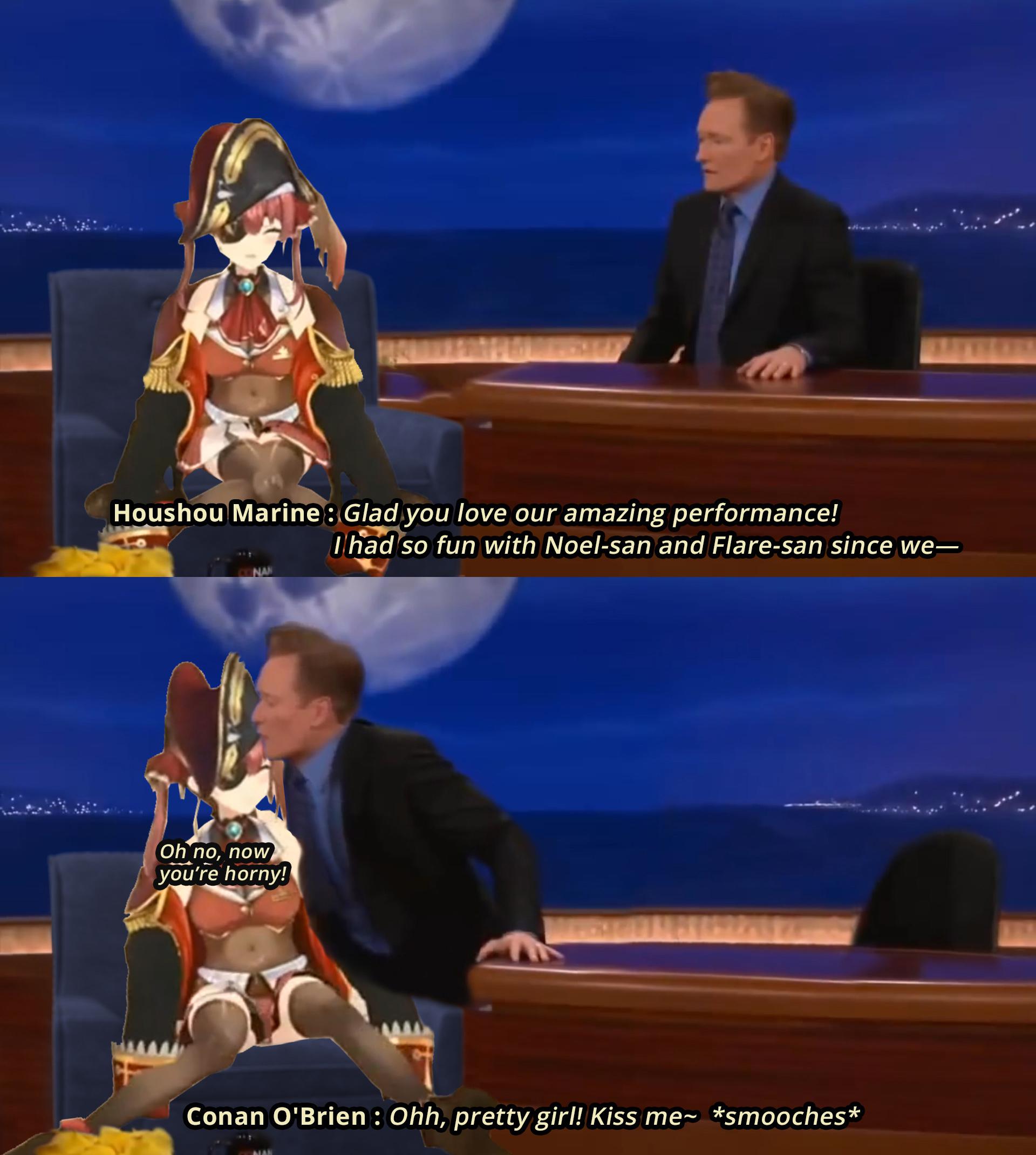 If Houshou Marine is a special guest in "Late Night with Conan O'Brien" | Scrolller