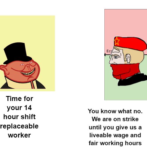 if portrarying the left as chad is what it takes to bash libright, so be it | Scrolller