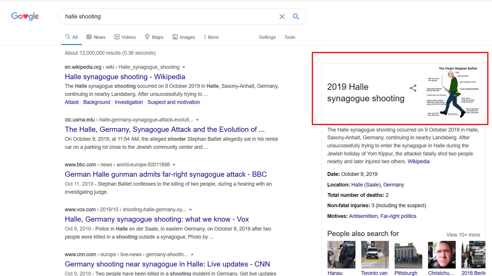 If you Google the Halle shooting the google image result is a Virgin vs Chad meme of the ...
