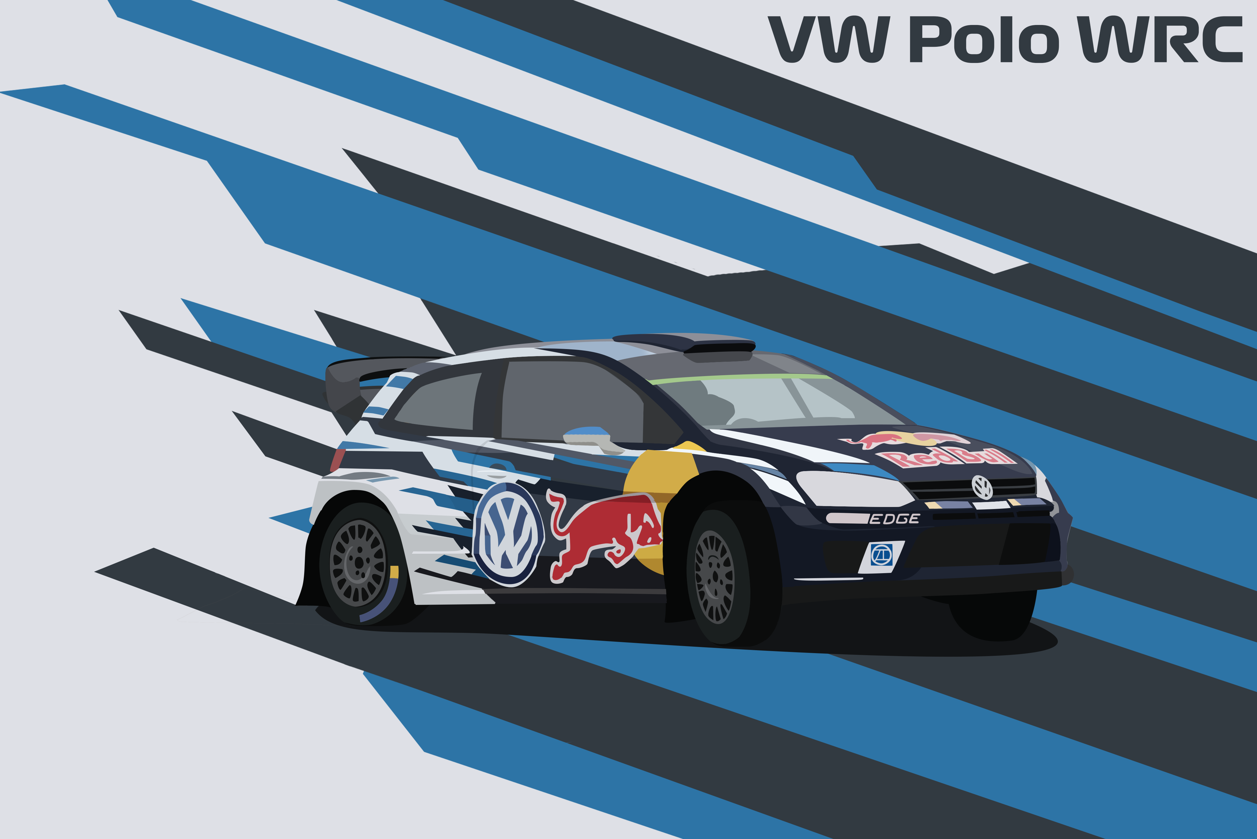 Illustration/drawing I did of Seb Ogier's Polo WRC. | Scrolller