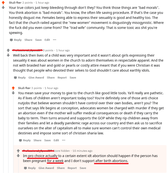 "I'm pro choice actually" | Scrolller