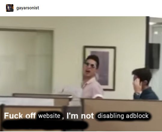 imagine disabling adblock | Scrolller