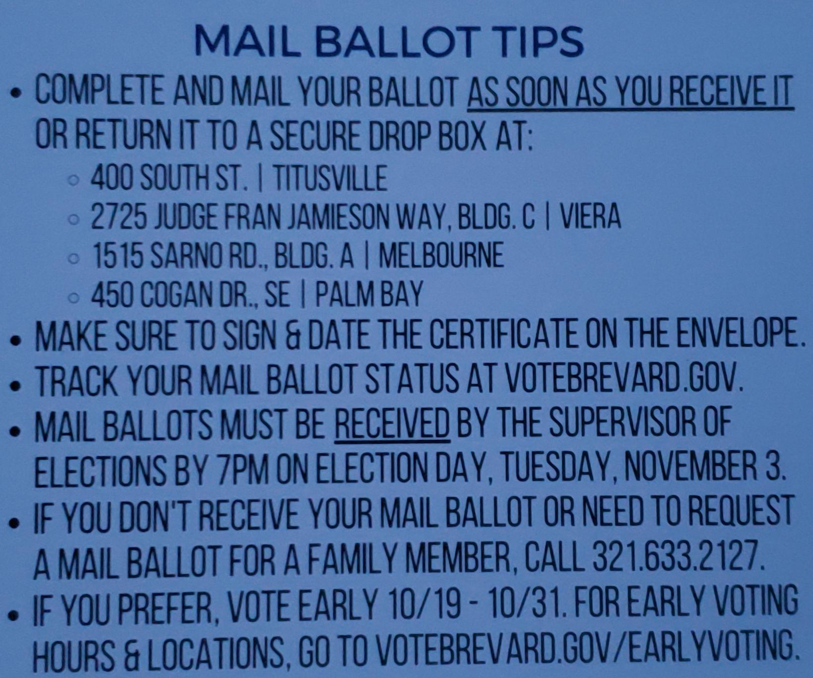 Important Voting Information. Don't forget, you can directly drop your ballot to a secure drop ...